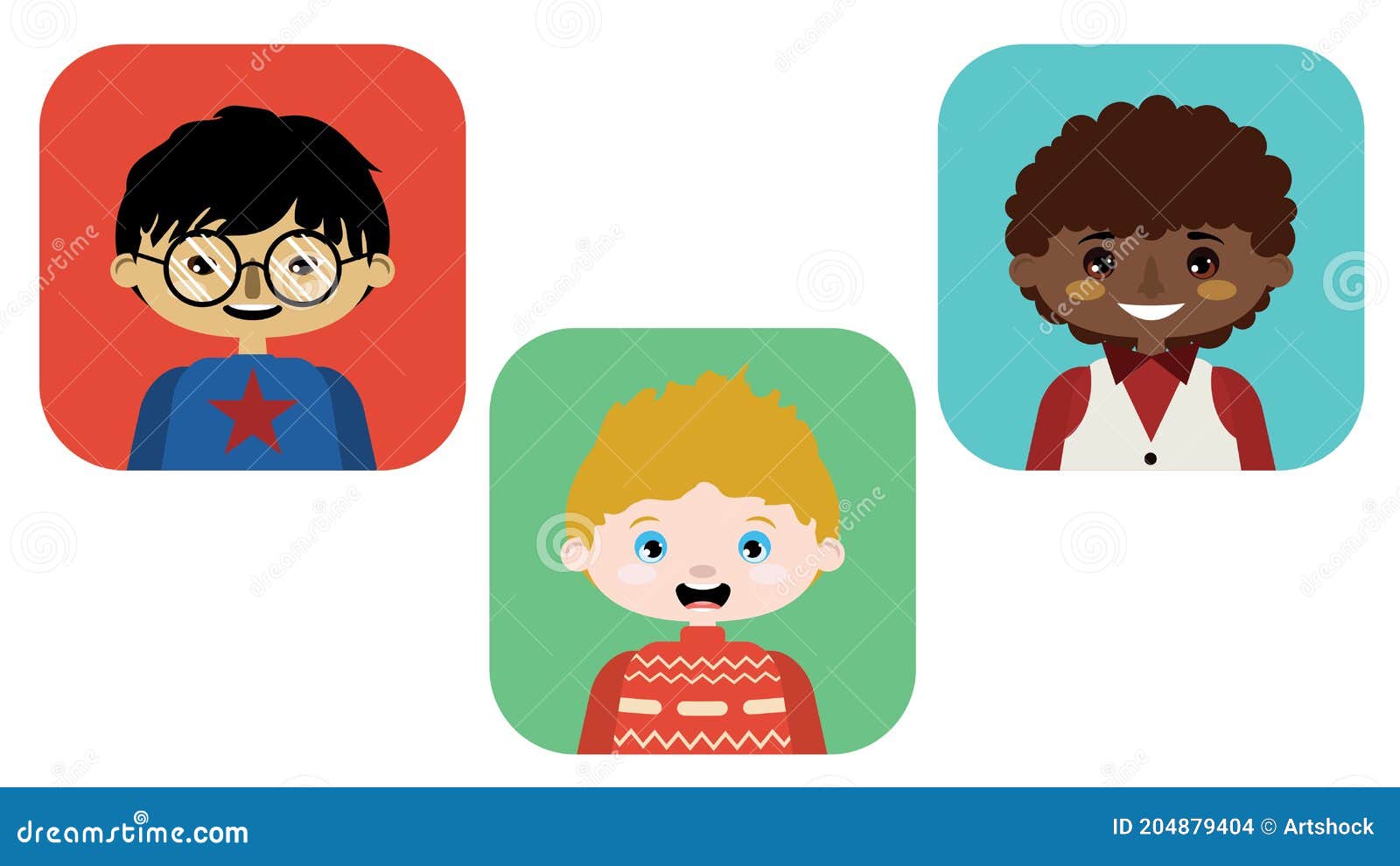 Cartoon boy avatar stock vector. Illustration of child - 204879404