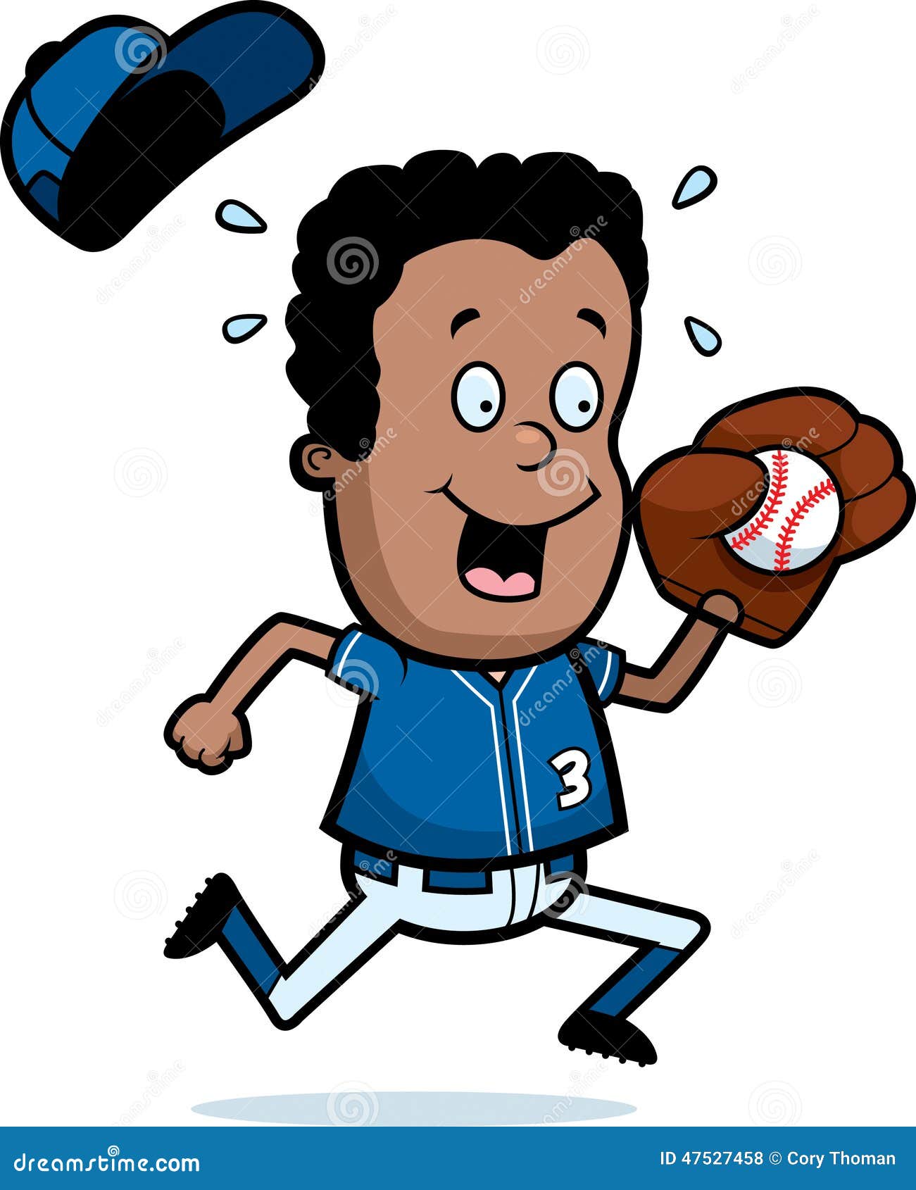 Cartoon Boy Baseball stock vector. Illustration of league - 47527458