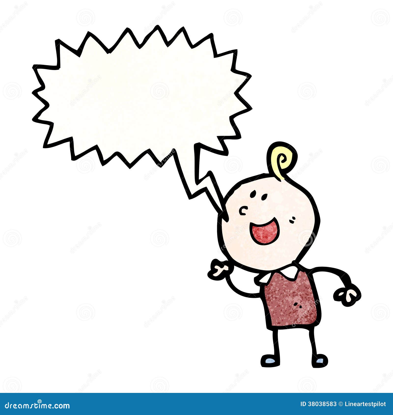 Cartoon boy calling out stock vector. Illustration of speech - 38038583