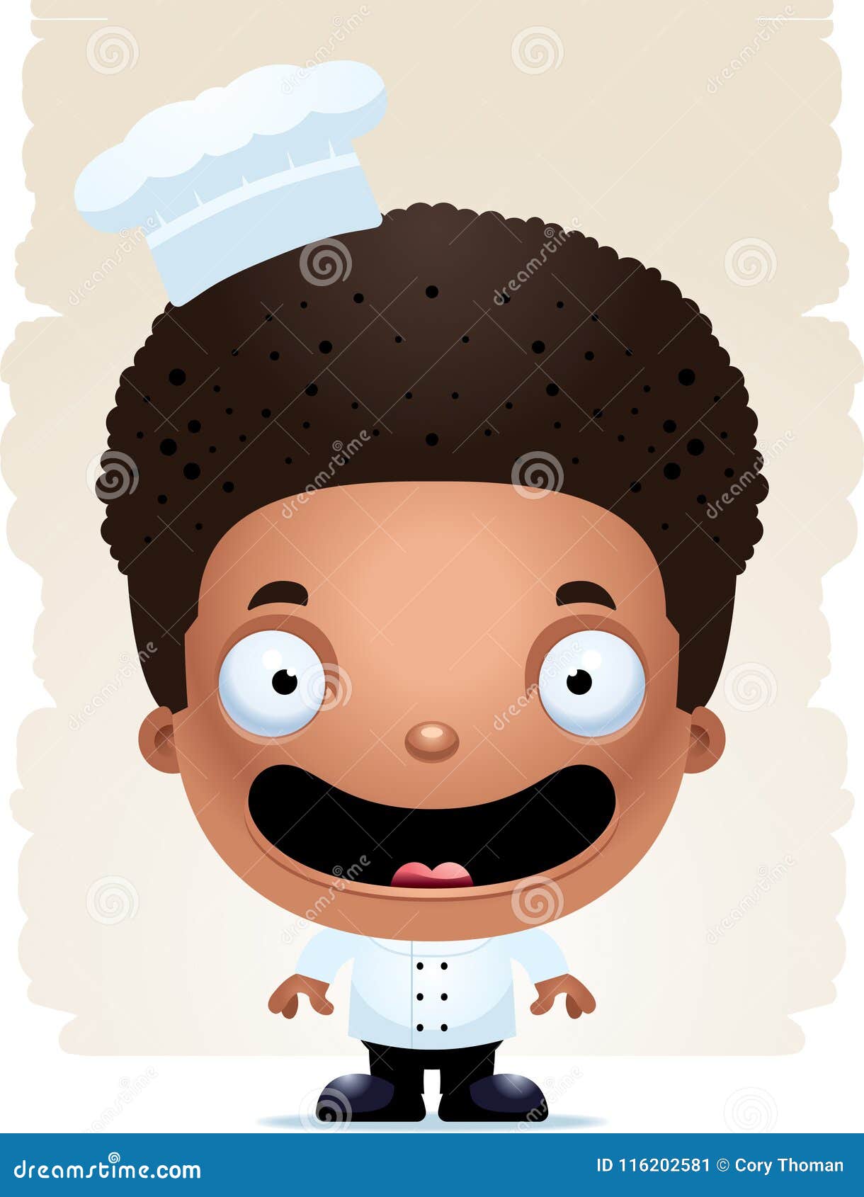 Cartoon Boy Chef Smiling stock vector. Illustration of happy - 116202581