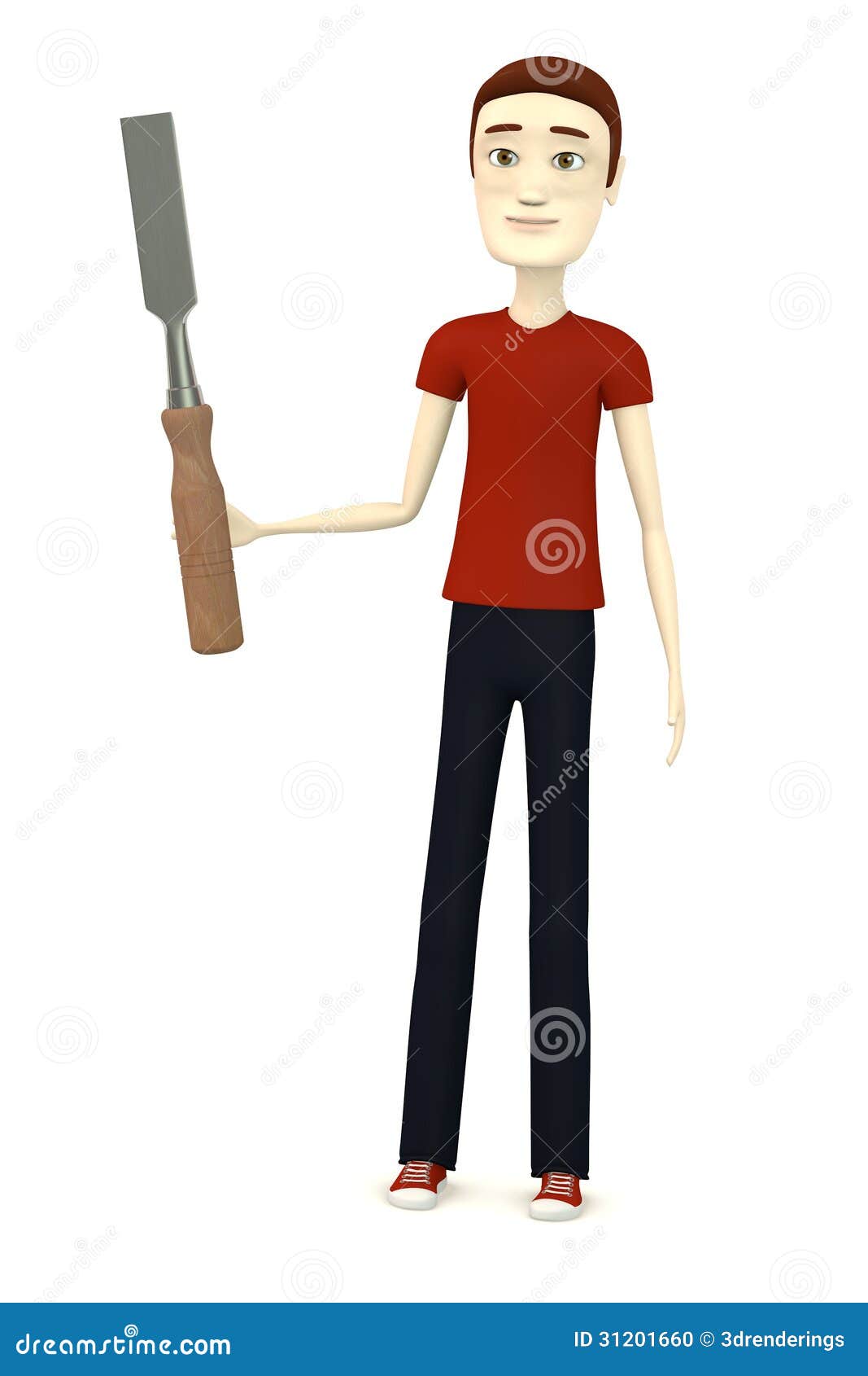 Cartoon Boy With Chisel Royalty-Free Stock Image | CartoonDealer.com ...