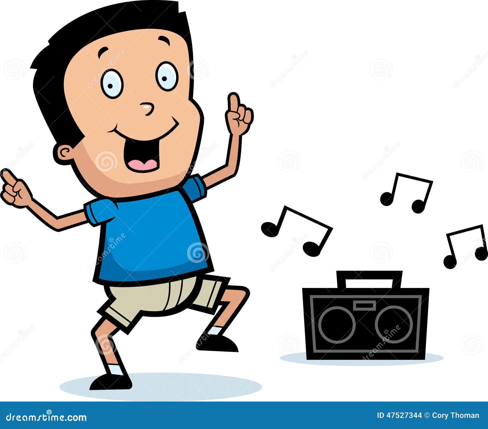 Cartoon Boy Dancing stock vector. Illustration of music - 47527344