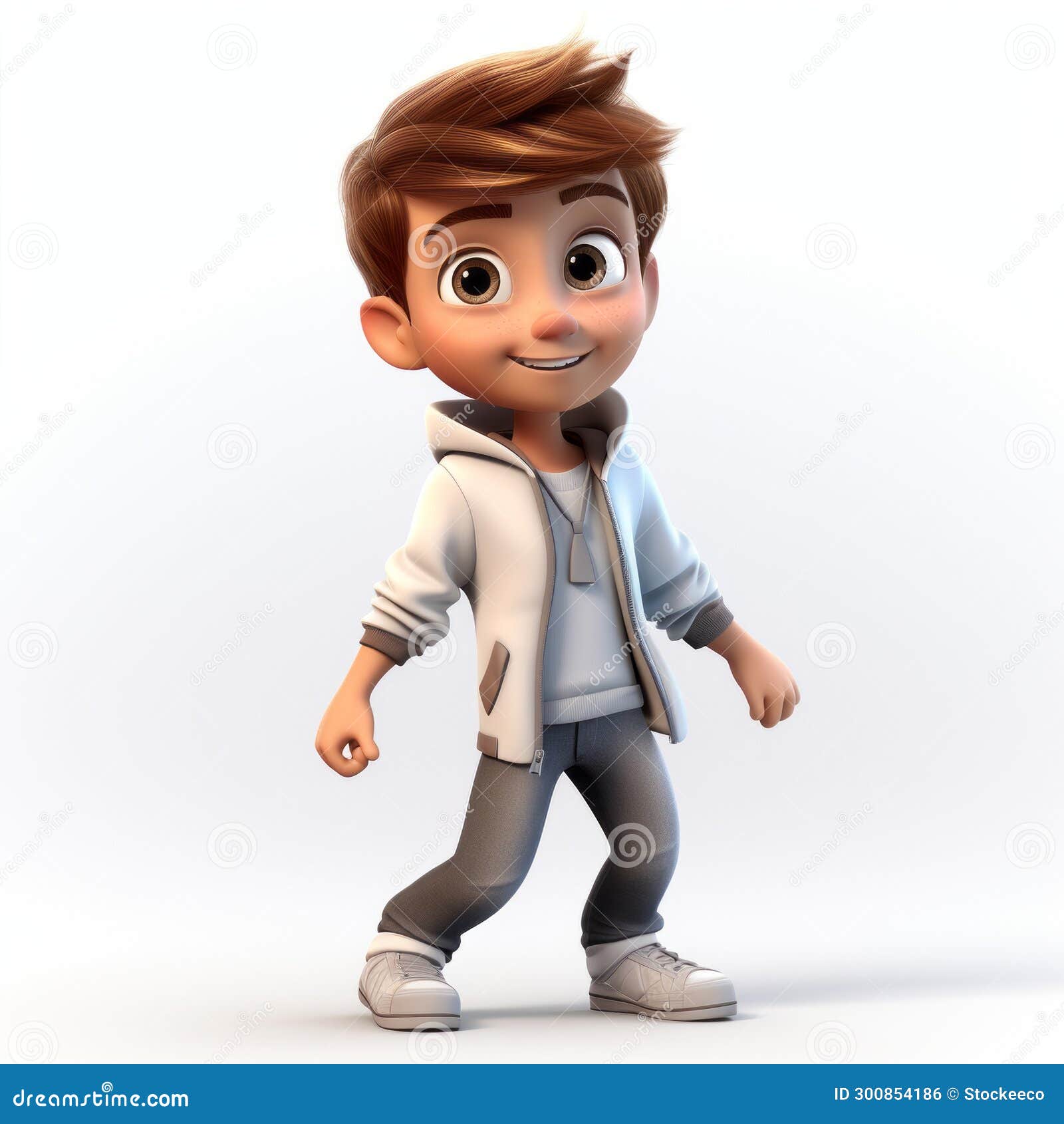 Cartoonish Child 3d Character Portrait by Eddie Mendoza Stock ...