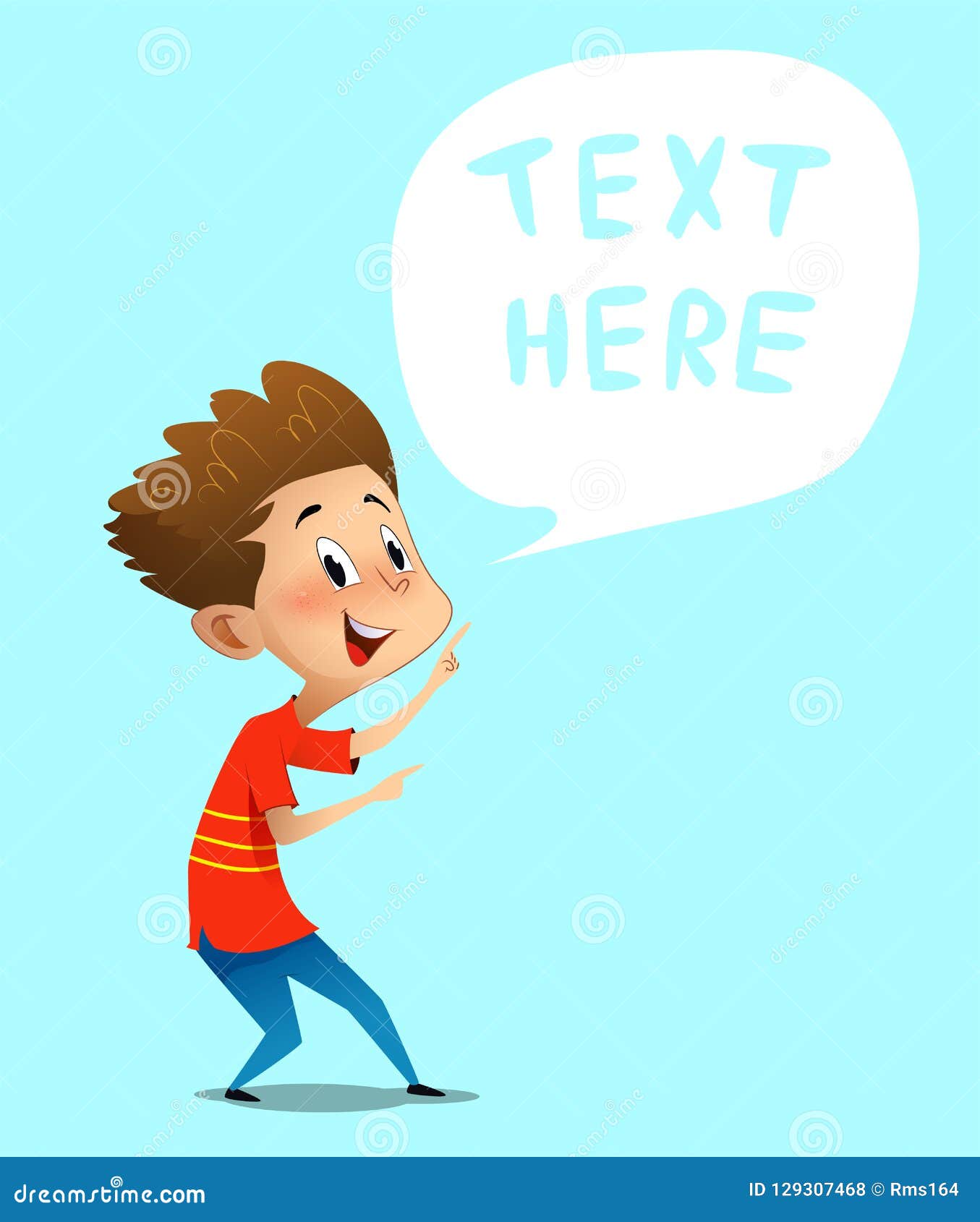 Cartoon Boy with Dialog Box. Stock Vector - Illustration of education ...