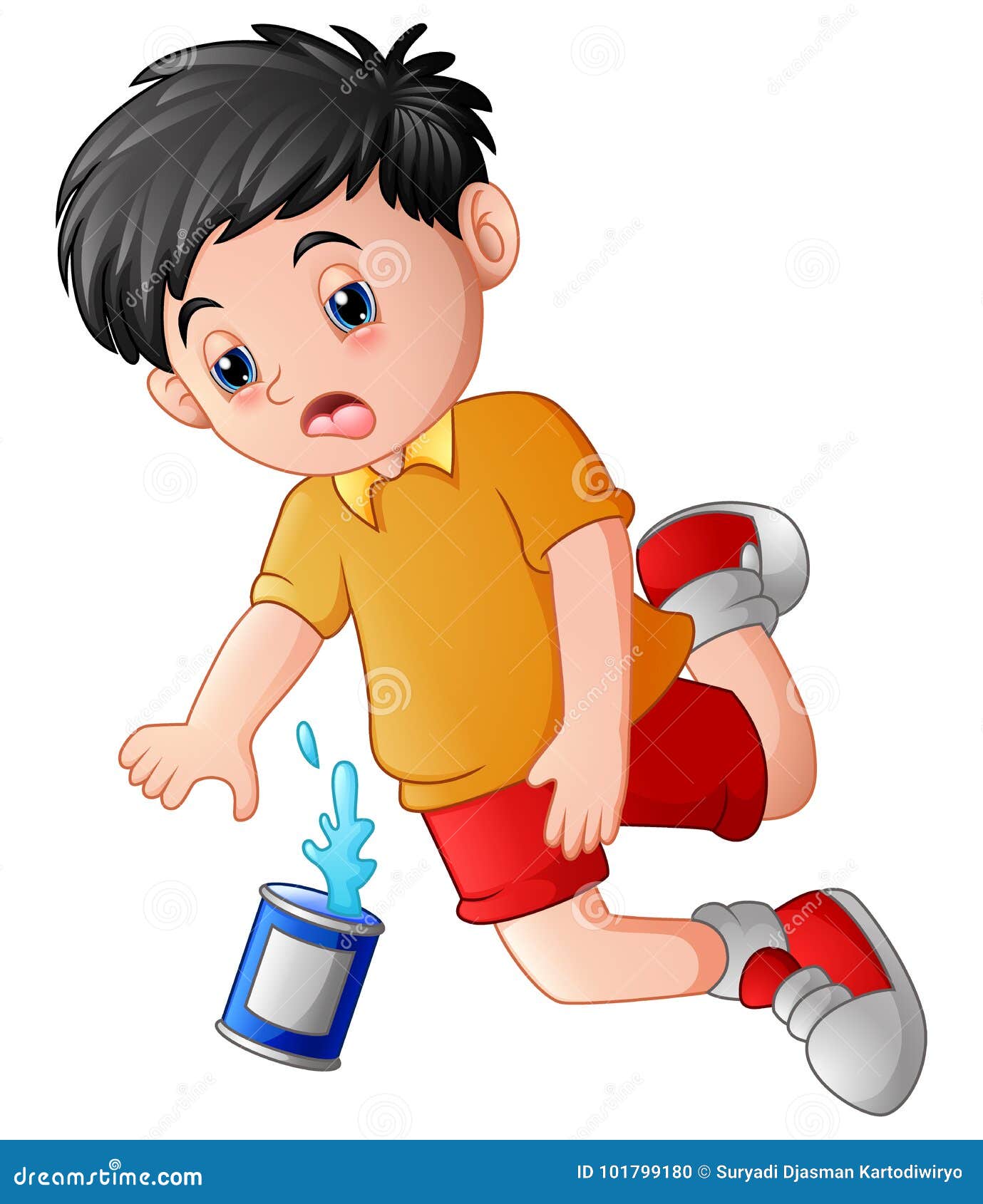 Cartoon Boy Fall Down Vector Illustration | CartoonDealer.com #45747166