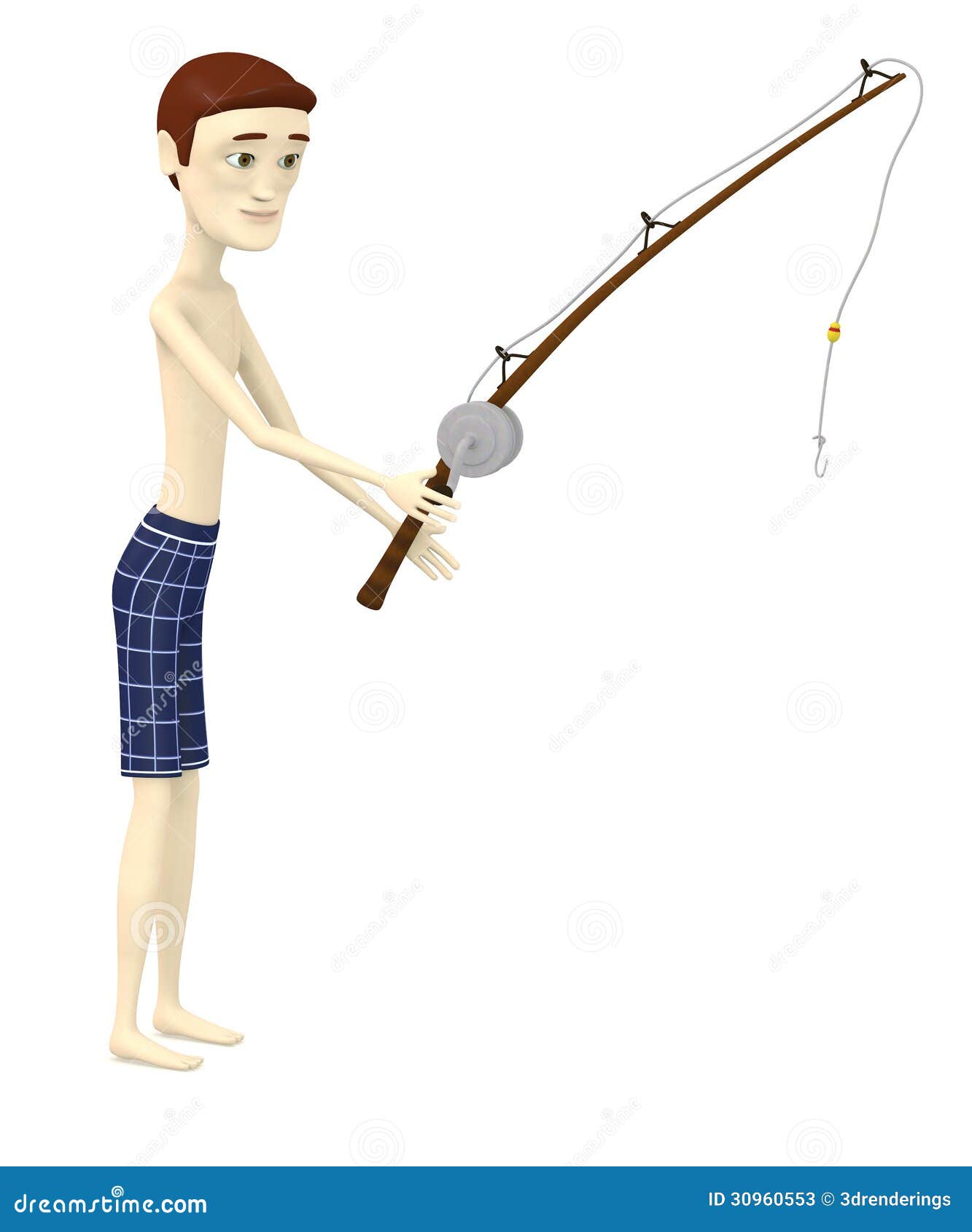 Cartoon boy with fish stock illustration. Illustration of human - 30960553
