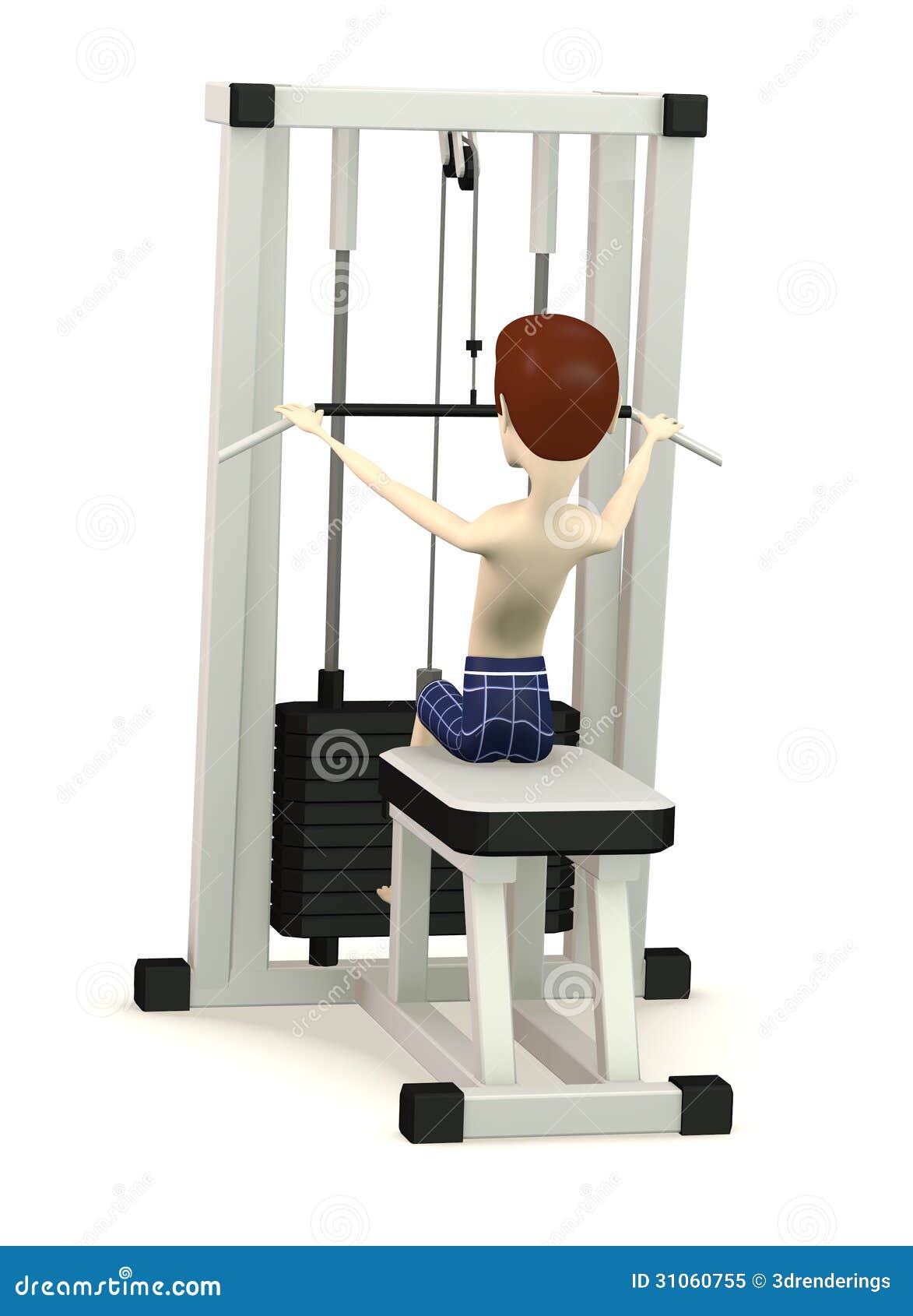 Cartoon Boy With Gym Machine Royalty-Free Stock Photo | CartoonDealer ...