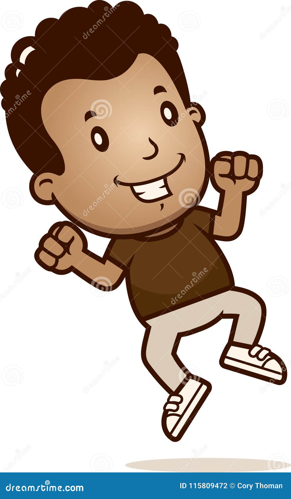 Cartoon Boy Jumping stock vector. Illustration of person - 115809472