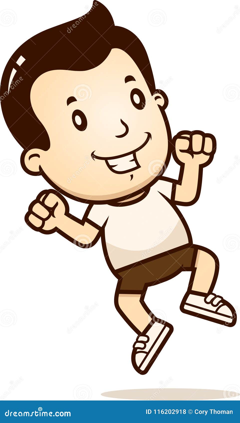 Cartoon Boy Jumping stock vector. Illustration of graphic - 116202918