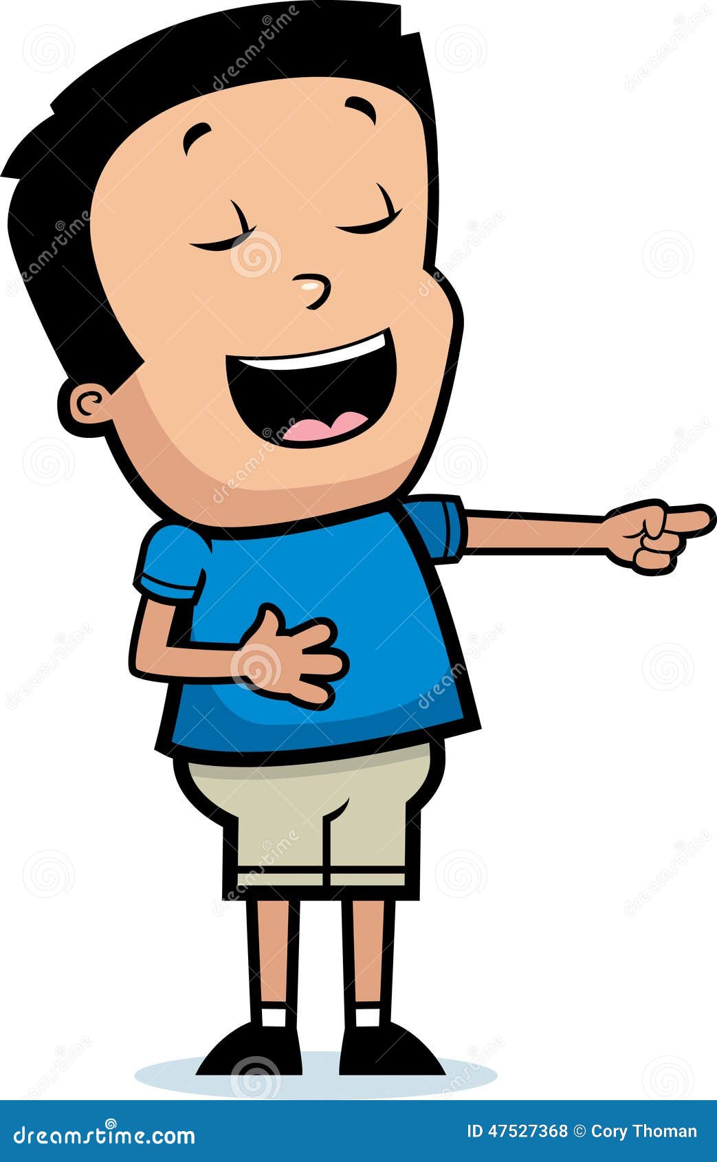 Cartoon Boy Laughing stock vector. Illustration of child - 47527368