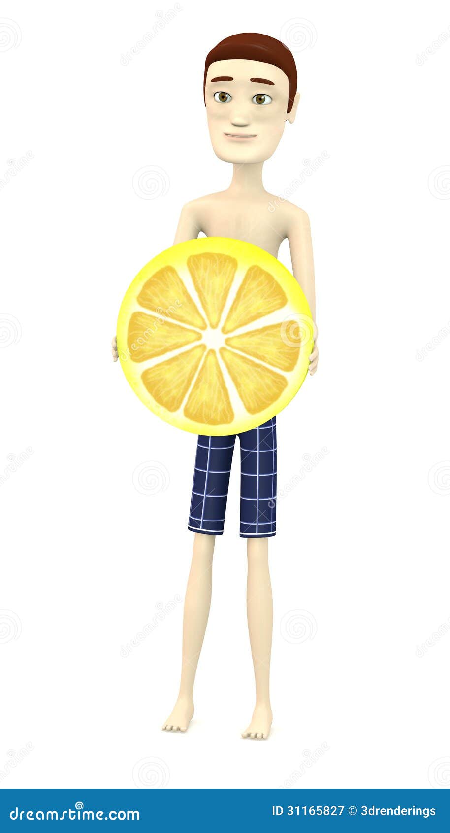 Cartoon Boy With Lemon Slice Royalty-Free Stock Photo | CartoonDealer ...