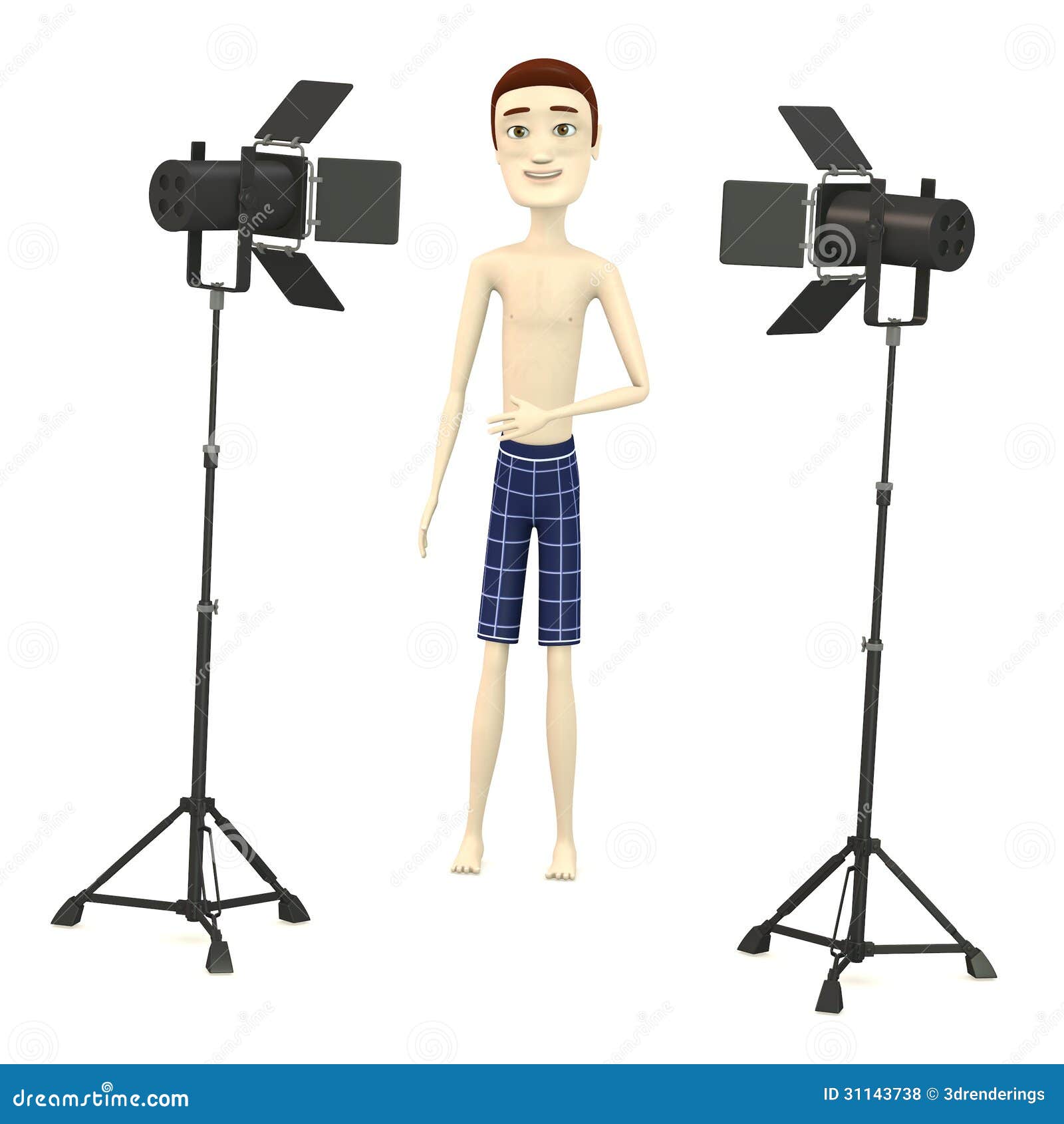 Cartoon boy with light stock illustration. Illustration of light - 31143738