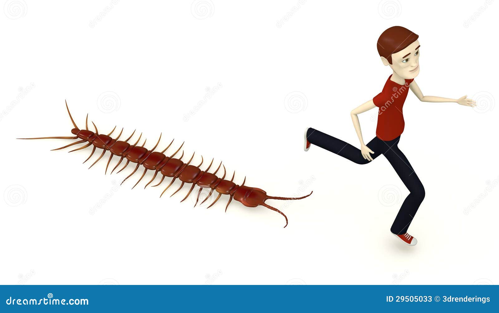 Cartoon boy with lithobius stock illustration. Illustration of suit ...