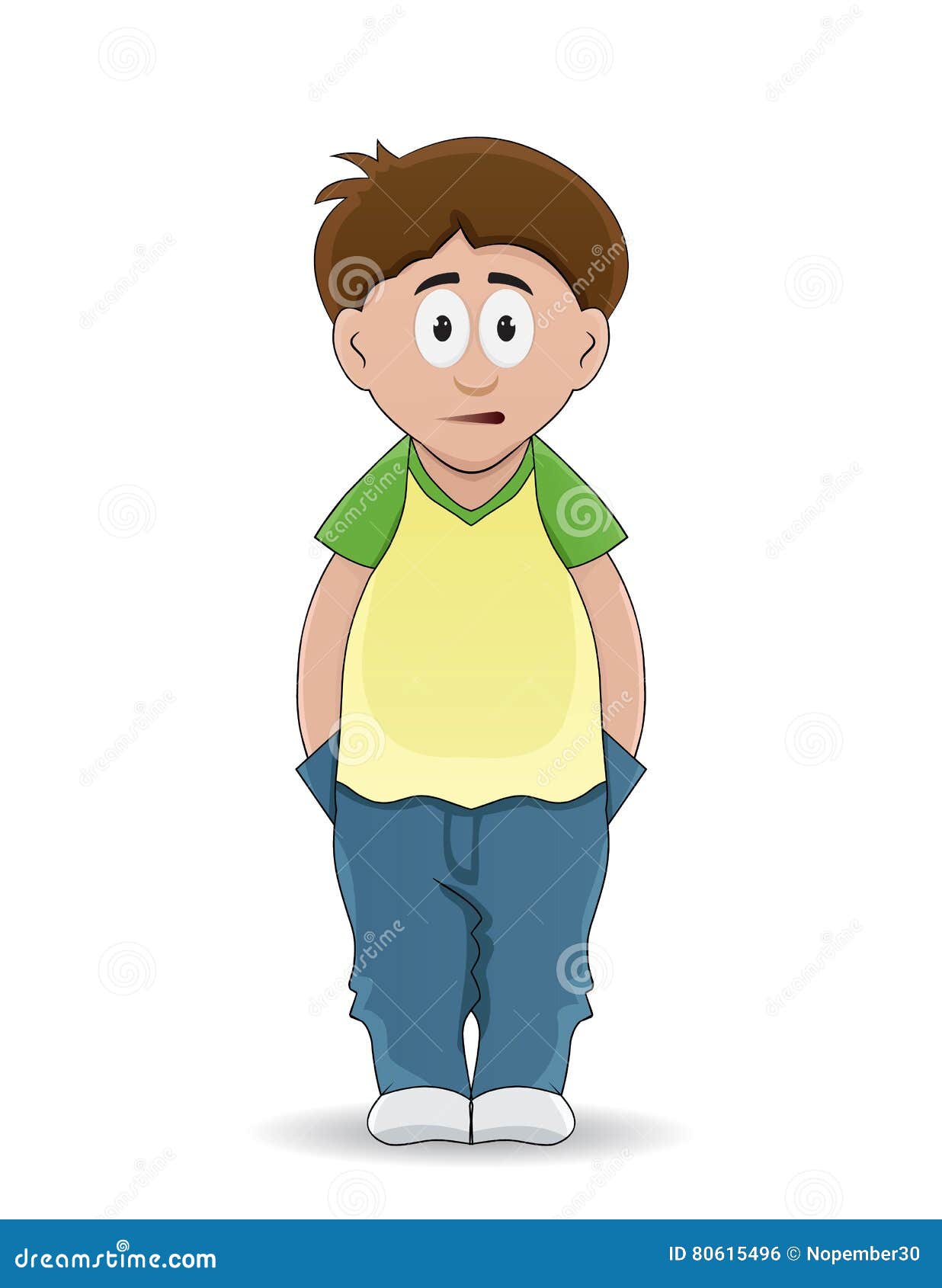 Cartoon Boy Looking Forward Stock Vector - Illustration of attention ...