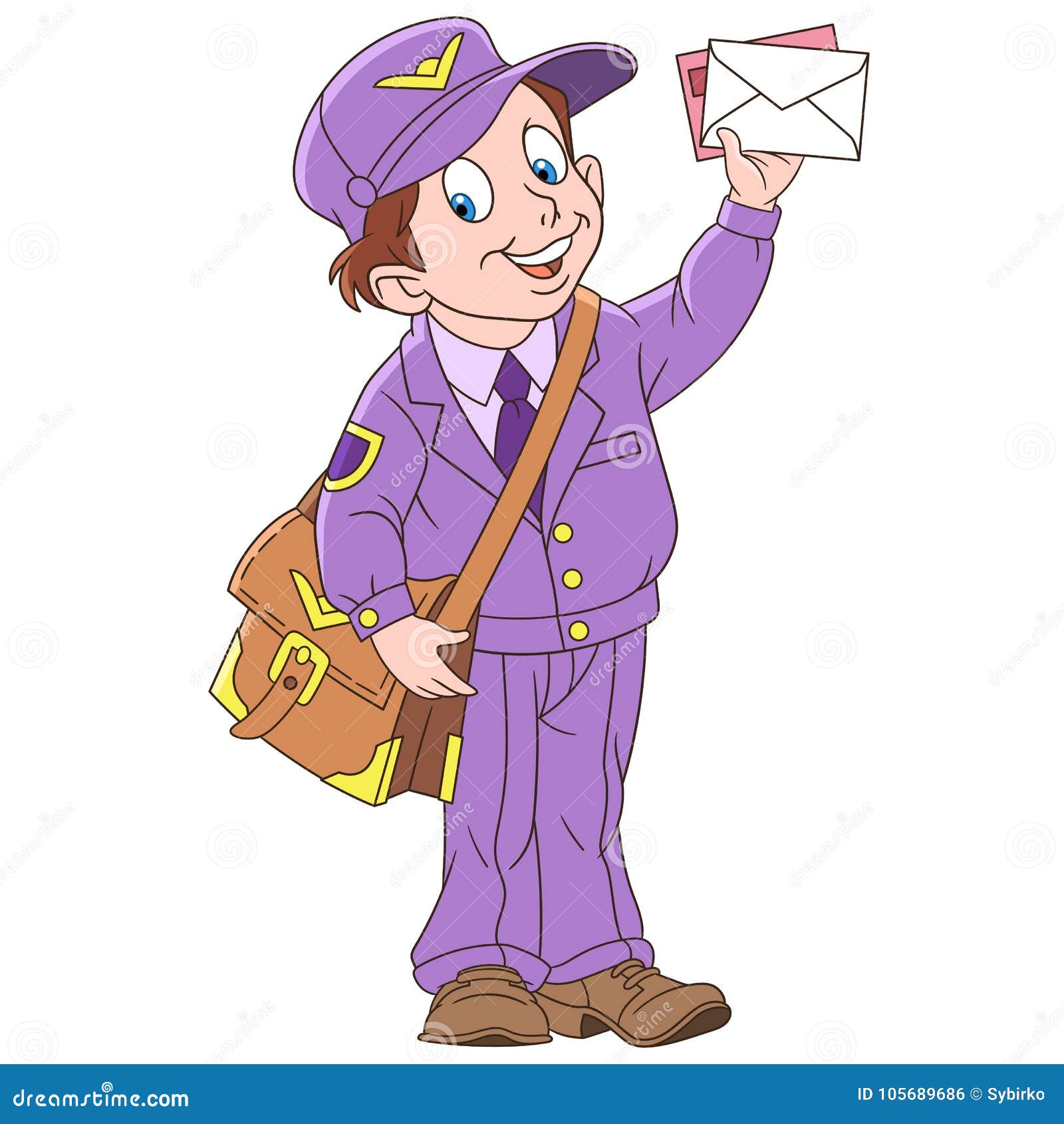 Cartoon Happy Postman With A Letter Vector Illustration | CartoonDealer ... Cartoon Happy Postman With A Letter Vector Illustration | CartoonDealer ...