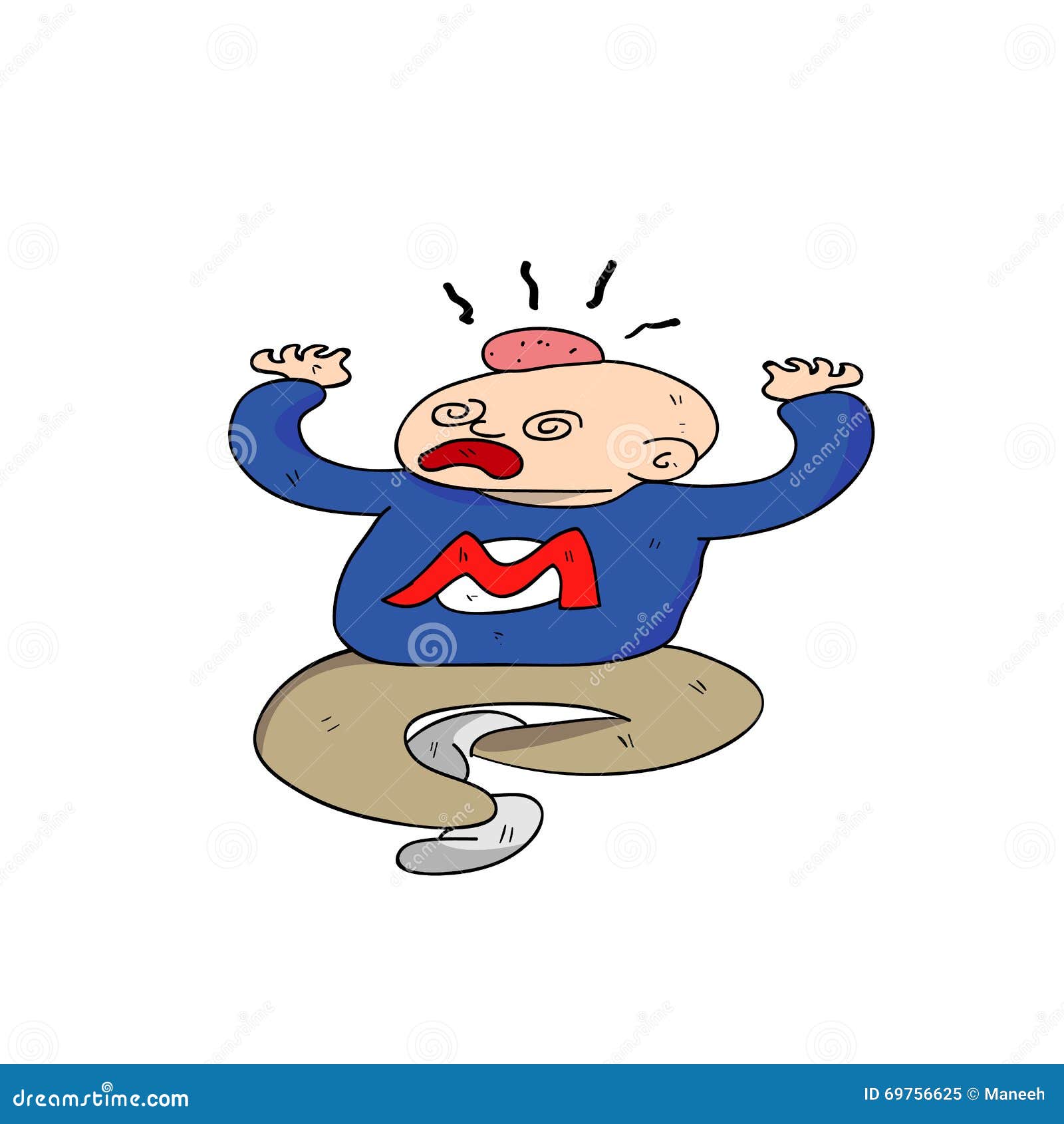 Cartoon Boy in Pain with Lump on His Head Stock Vector - Illustration ...