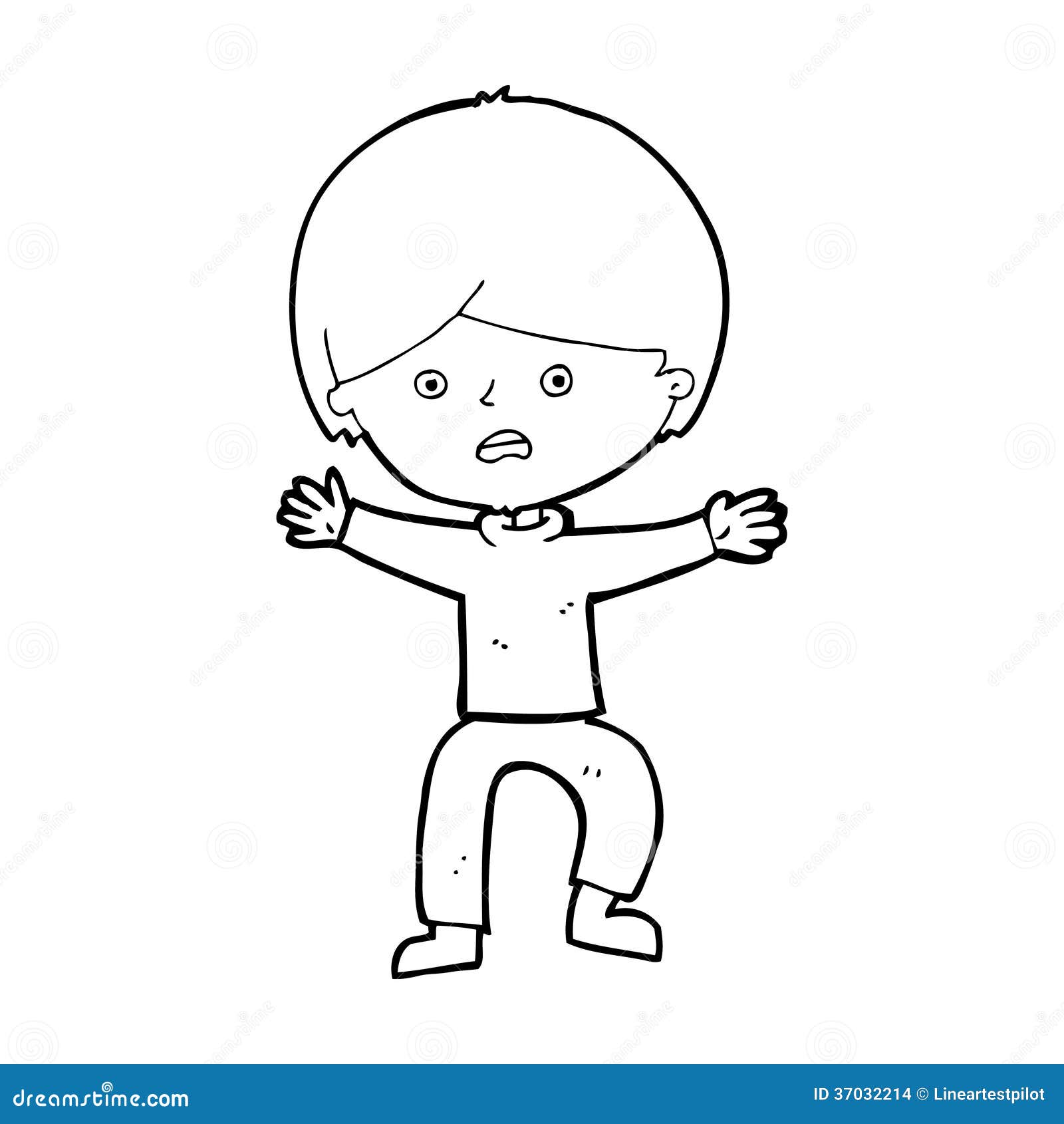 Cartoon boy panicking stock illustration. Illustration of drawing ...