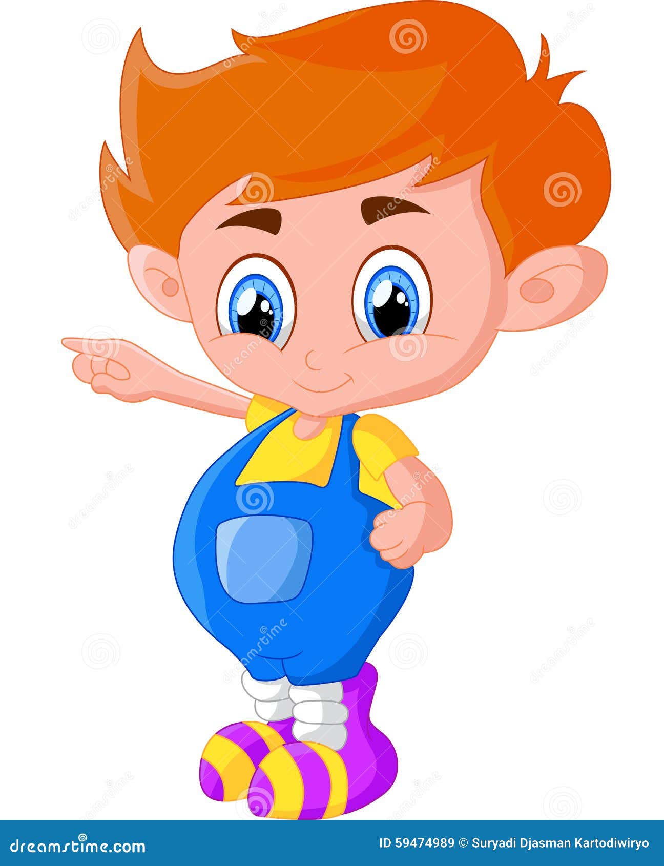 Cartoon boy presenting stock vector. Illustration of comic - 59474989
