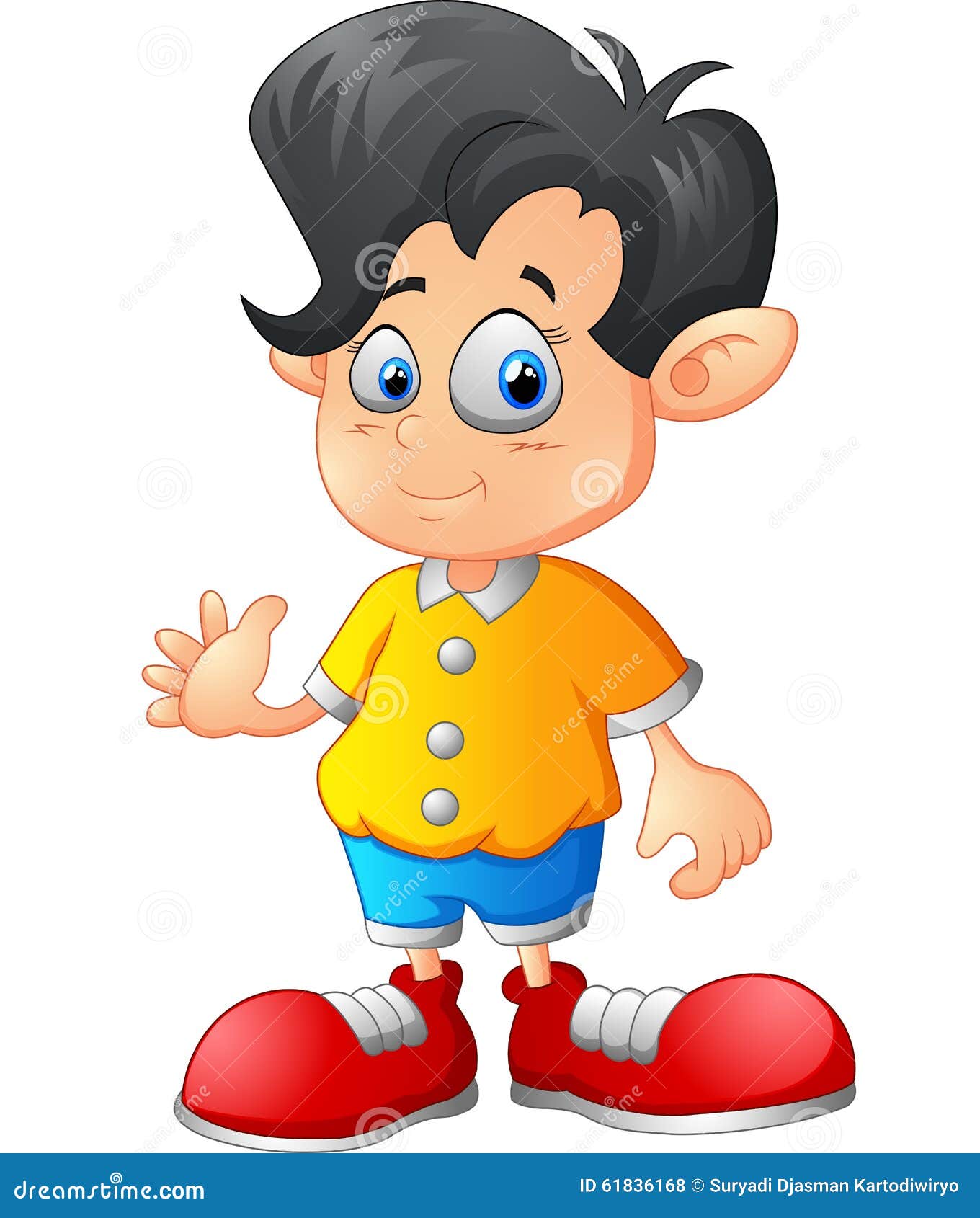 Cartoon boy presenting stock vector. Illustration of mascot - 61836168