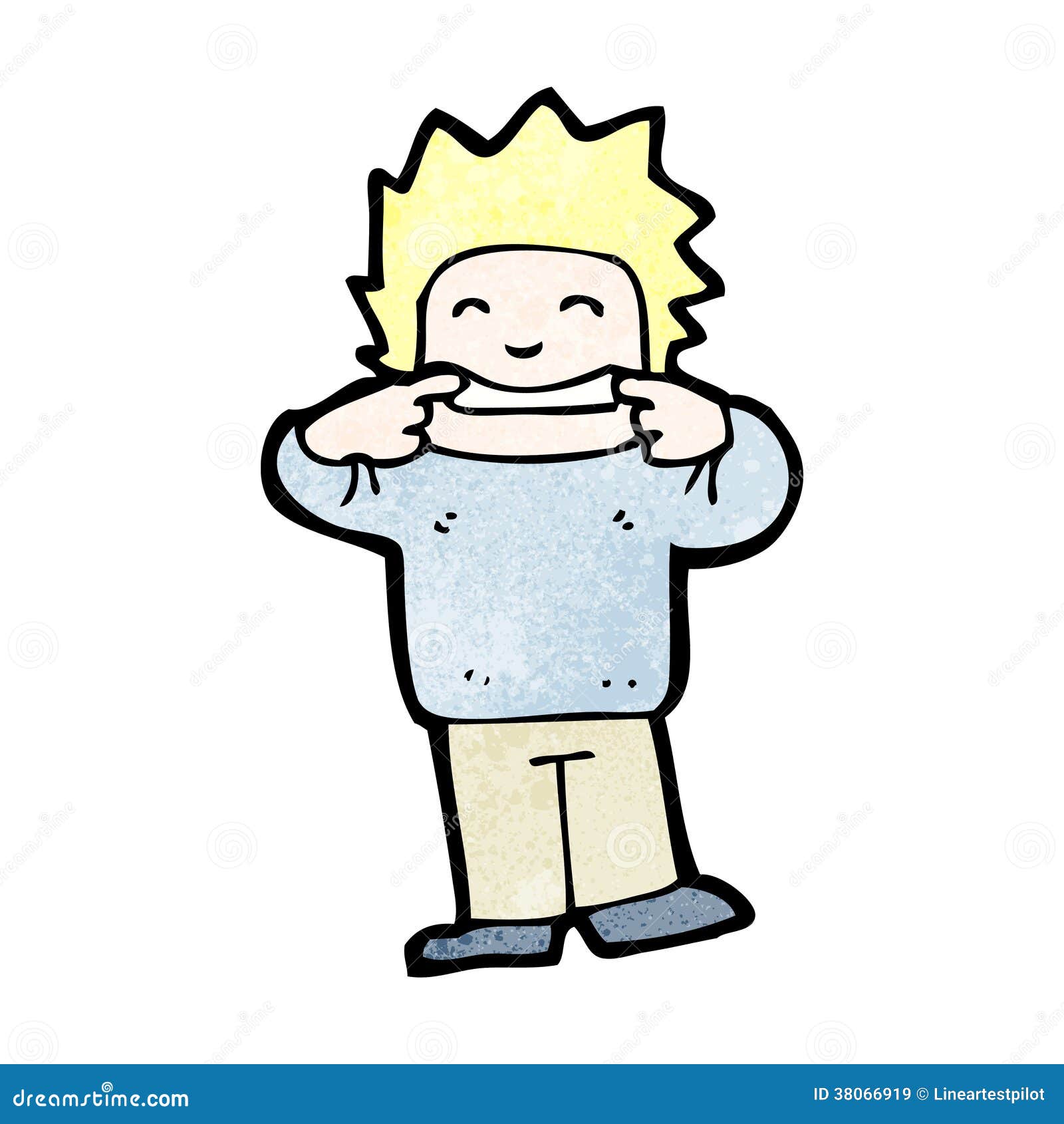 Cartoon boy pulling face stock vector. Illustration of character - 38066919