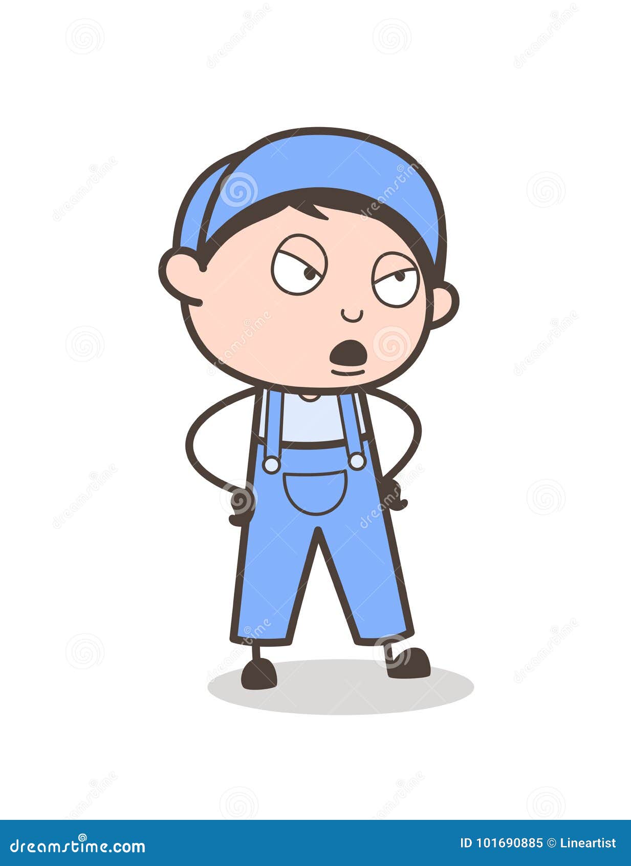 Cartoon Boy Rude Behavior Vector Illustration Royalty-Free Stock ...