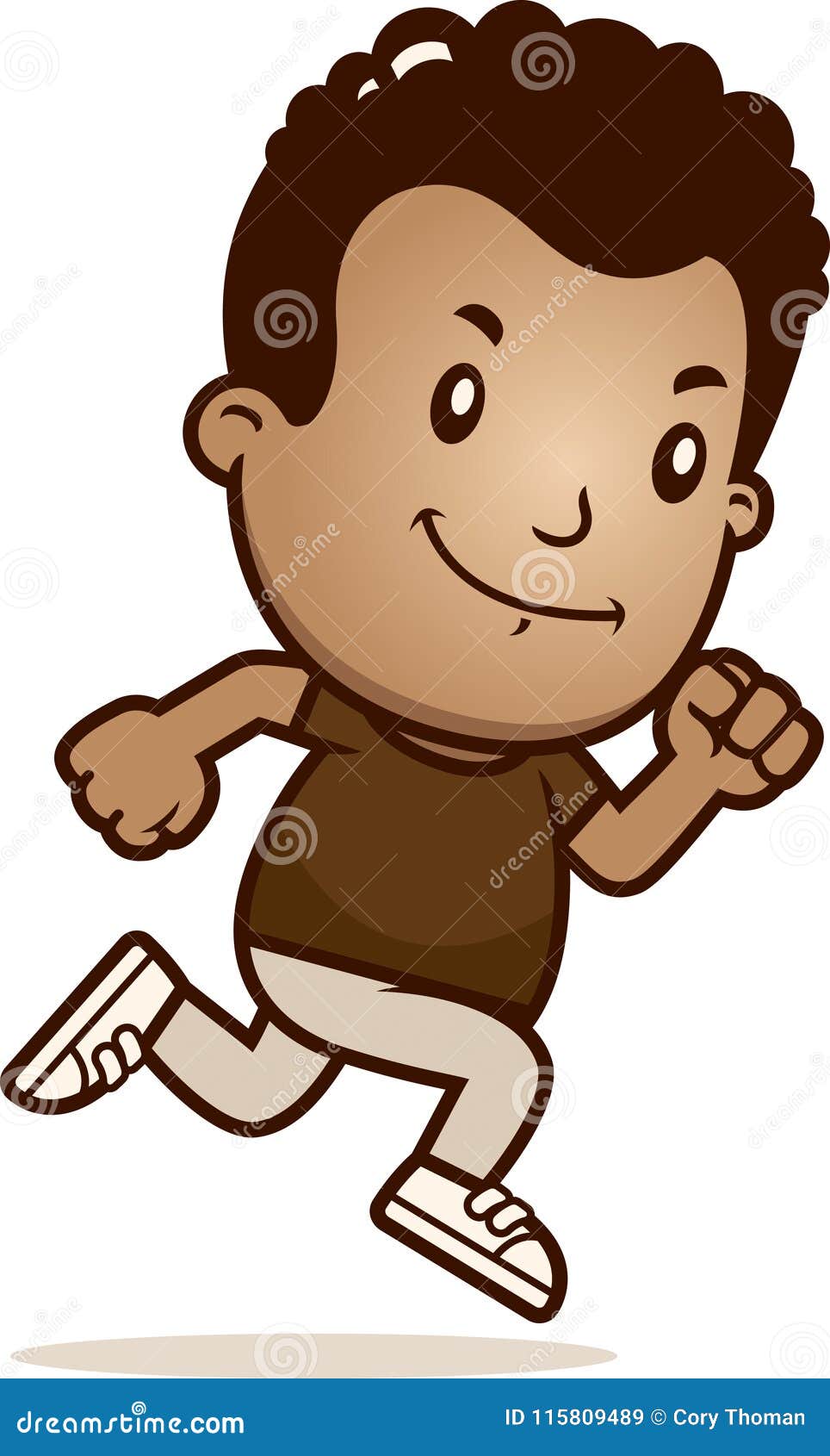 Cartoon Boy Running stock vector. Illustration of vector - 115809489