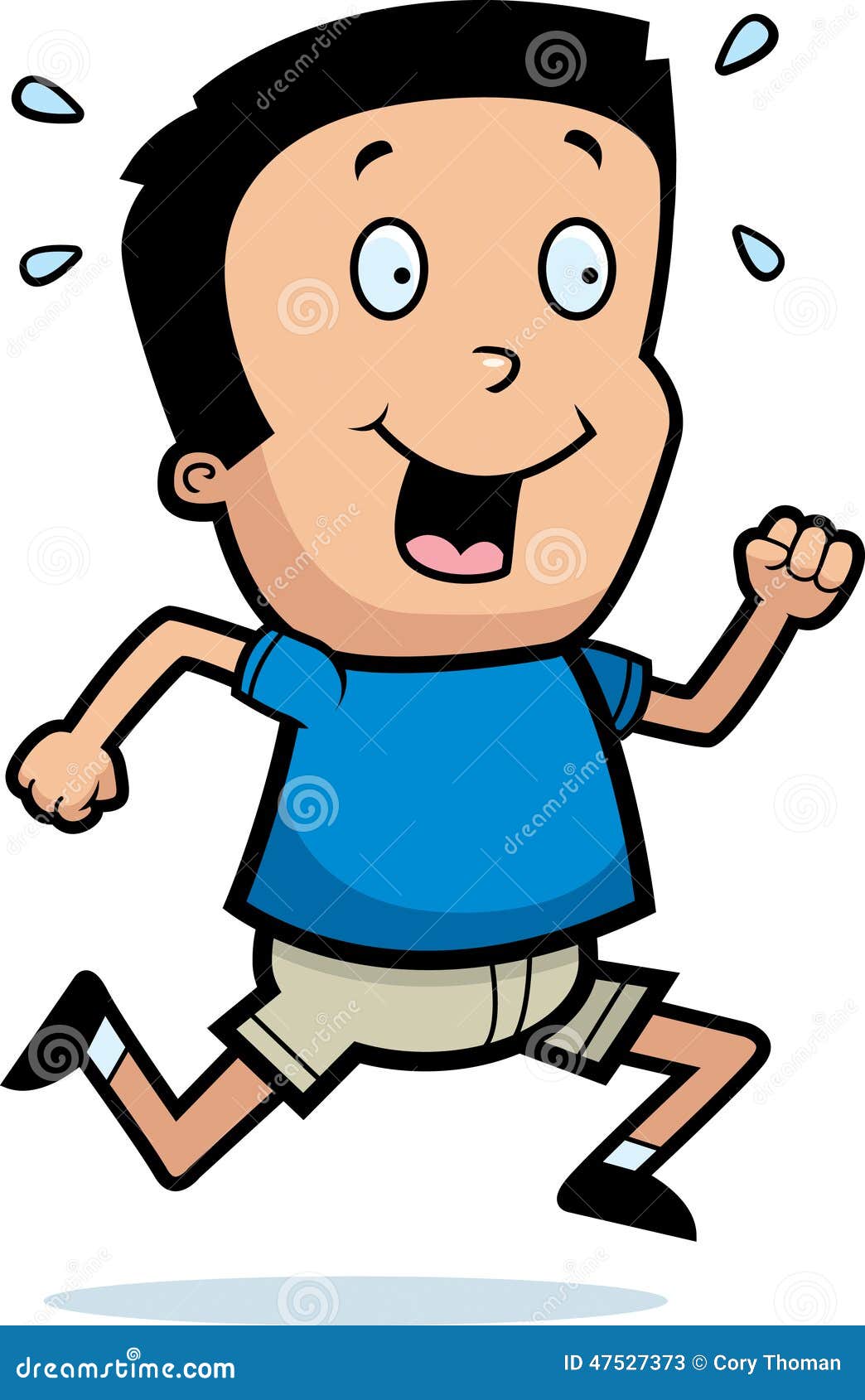 Cartoon Boy Running stock vector. Illustration of clipart - 47527373