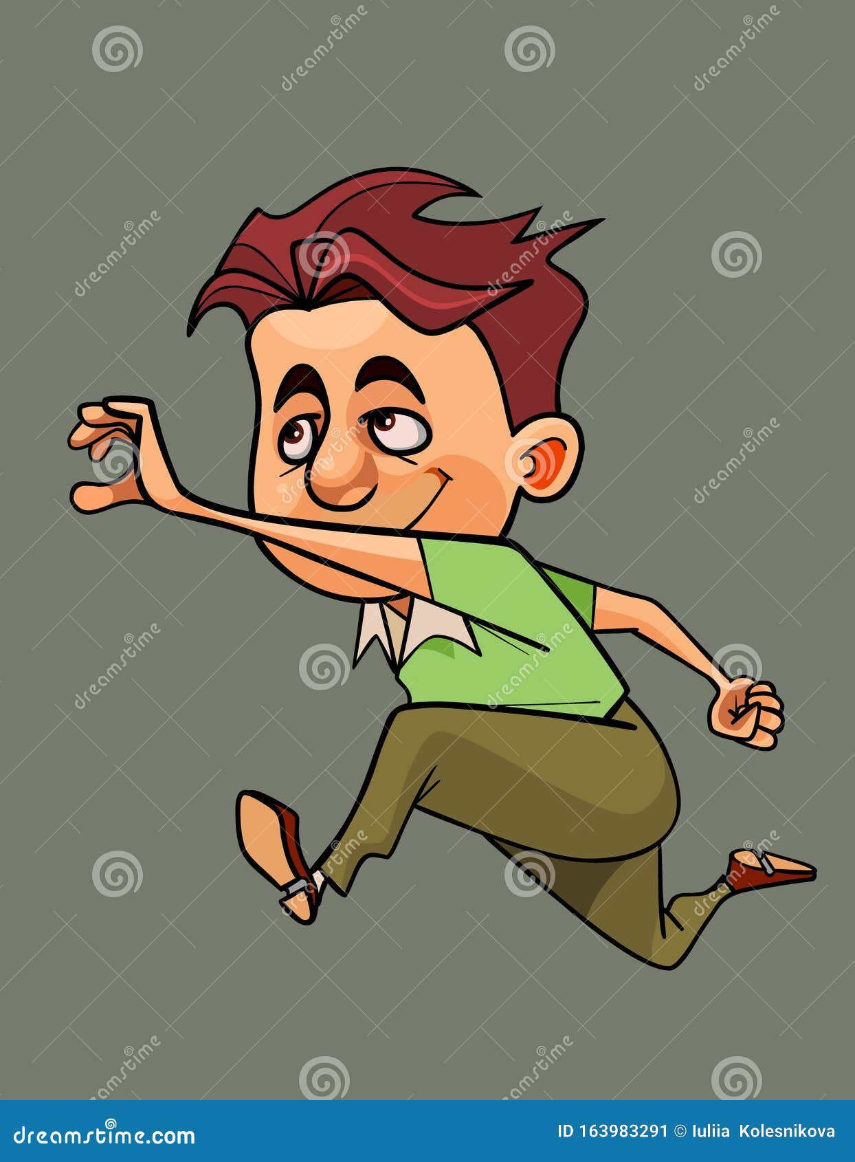 Cartoon Boy Running Trying To Grab with Hand Stock Vector ... Cartoon Boy Running Trying To Grab with Hand Stock Vector ...