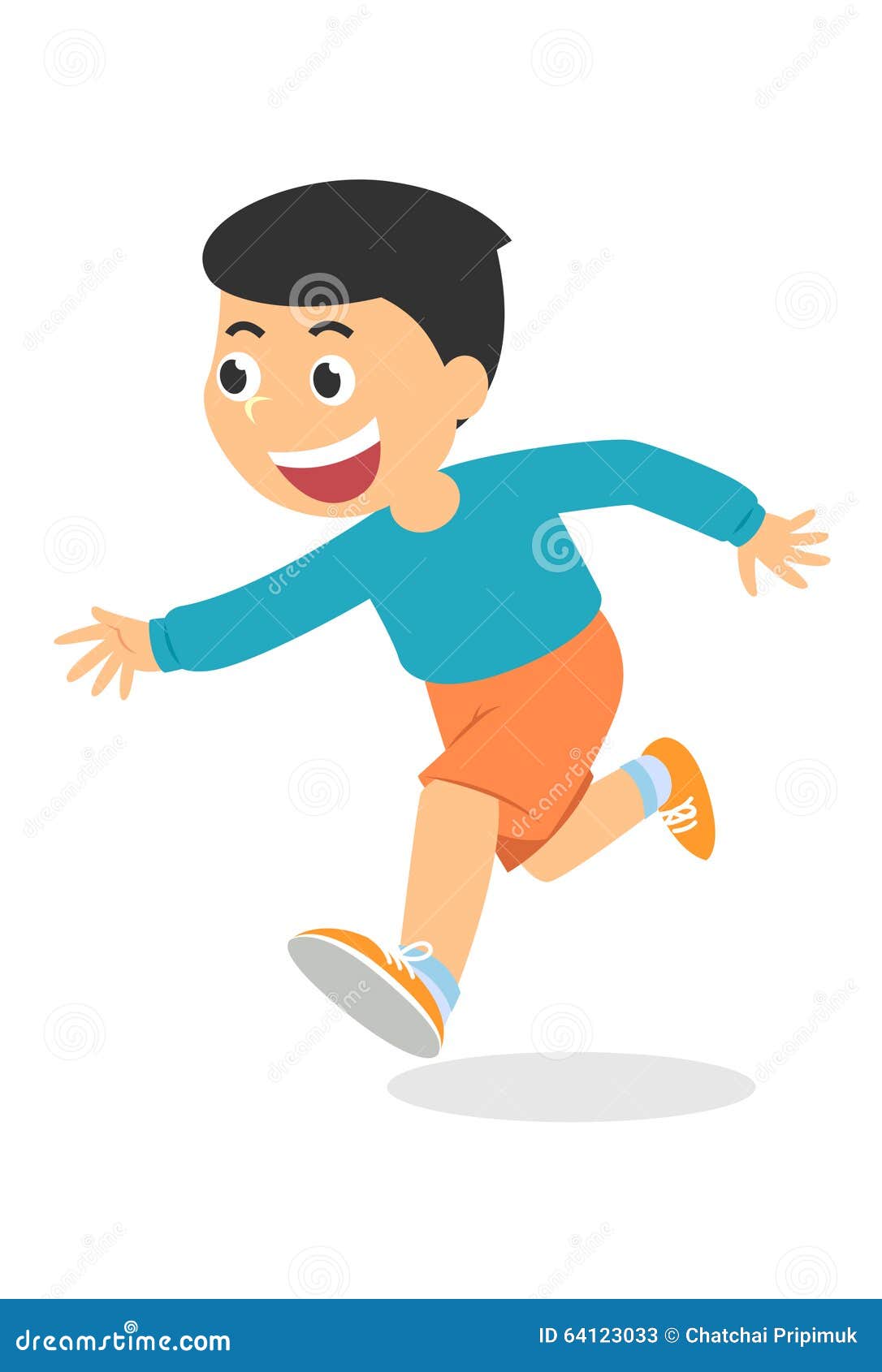 Cartoon Boy Running, Vector Stock Vector - Image: 64123033