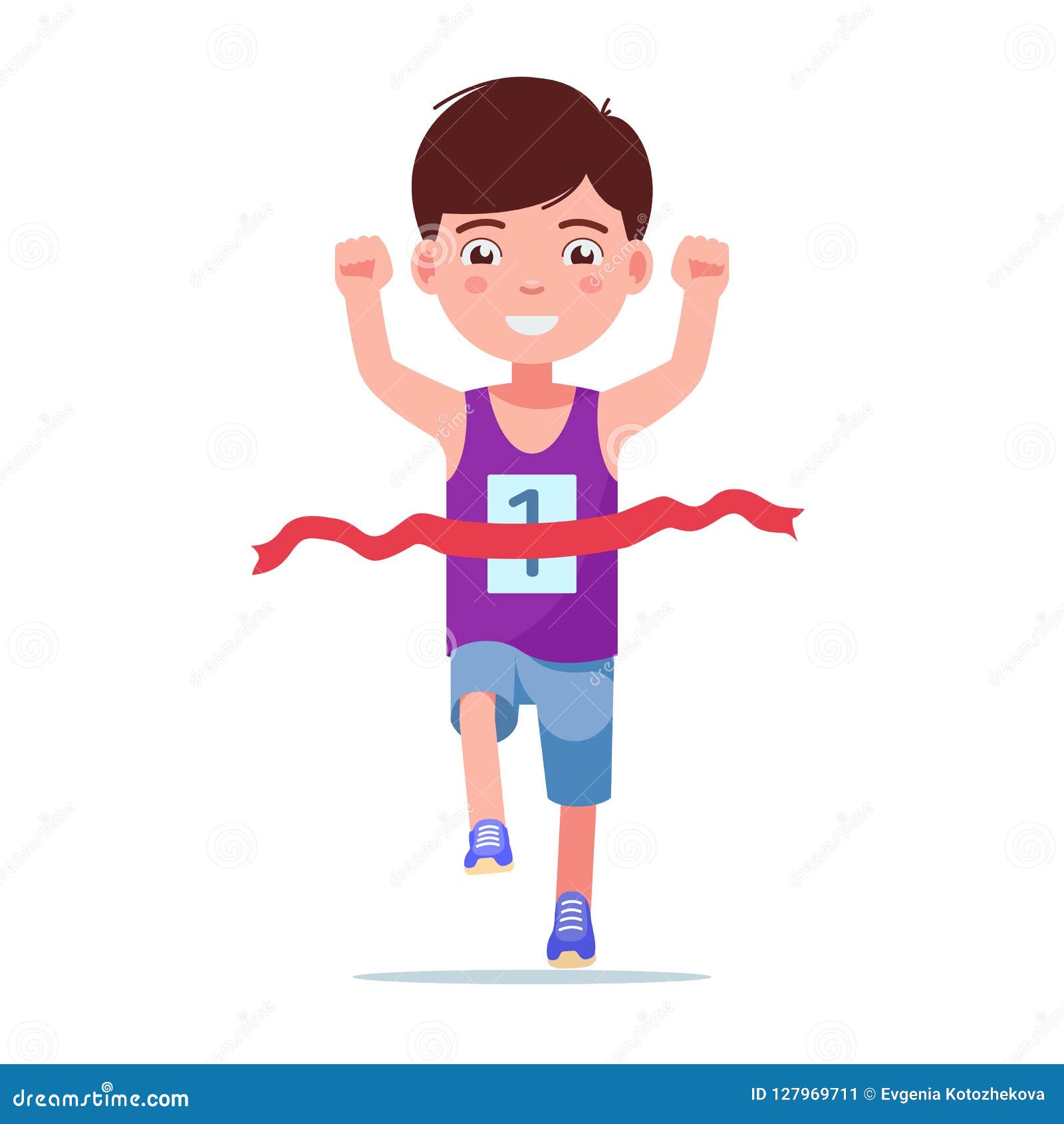 Cartoon Boy Running and Winning a Marathon Stock Vector - Illustration ... Cartoon Boy Running and Winning a Marathon Stock Vector - Illustration ...