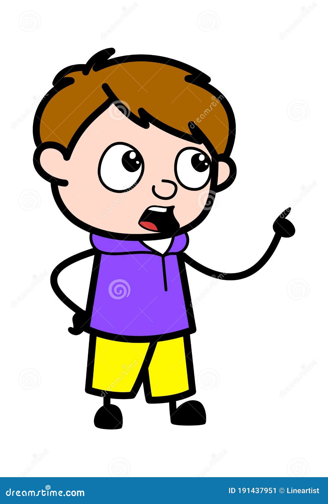 Cartoon Boy Saying Something Stock Illustration - Illustration of ...