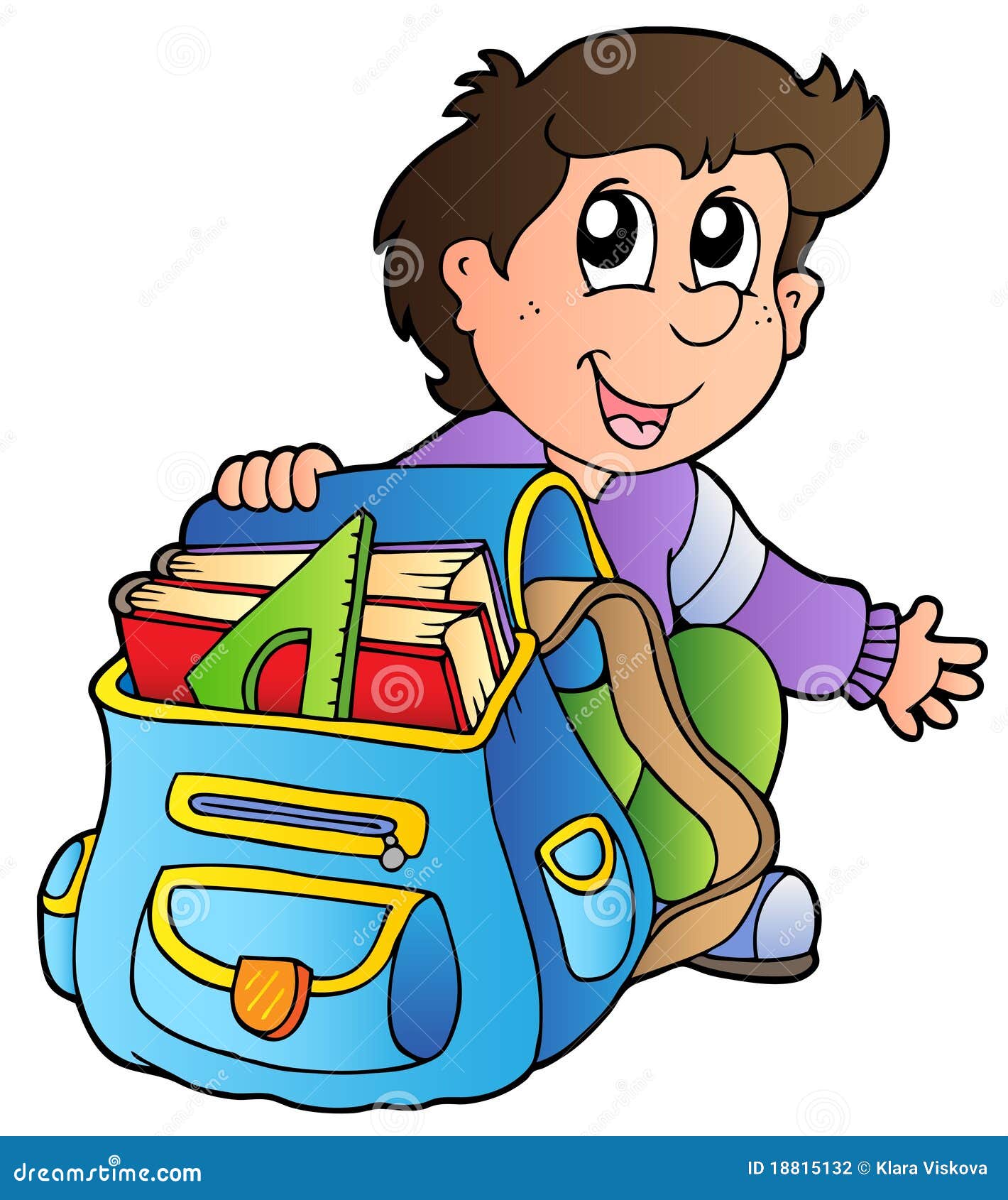 Cartoon Boy with School Bag Stock Vector - Illustration of draw ... Cartoon Boy with School Bag Stock Vector - Illustration of draw ...