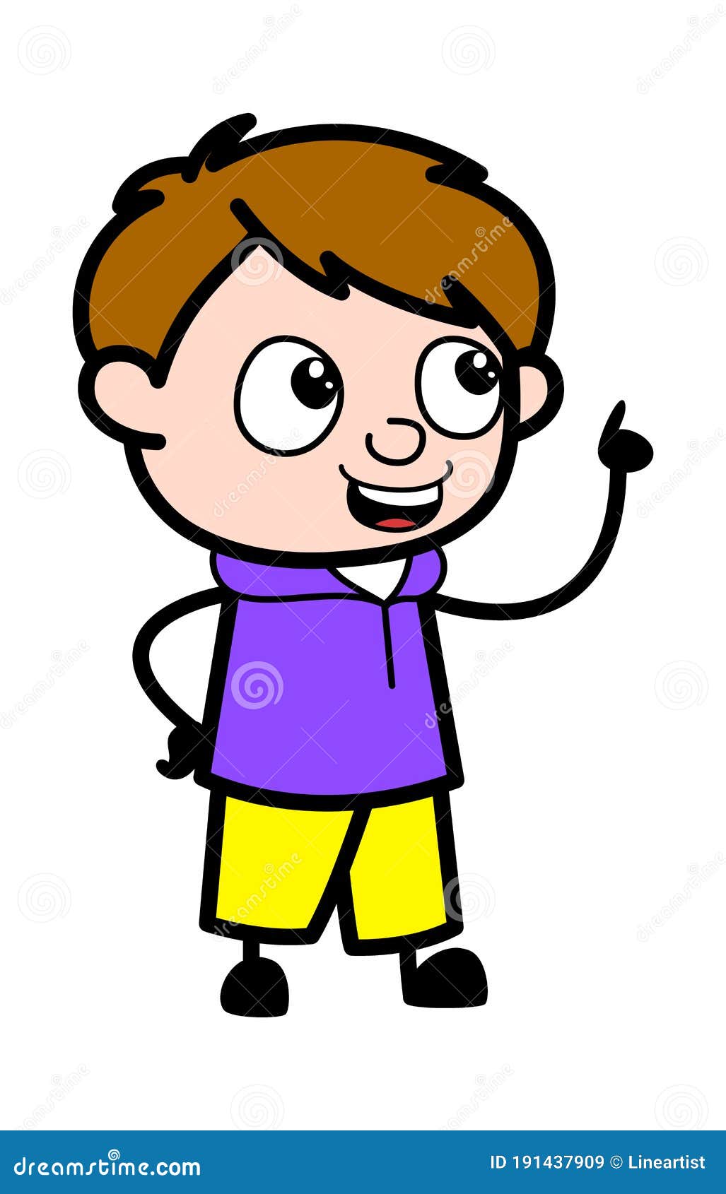 Cartoon Boy Talking Happy stock illustration. Illustration of pupil ...