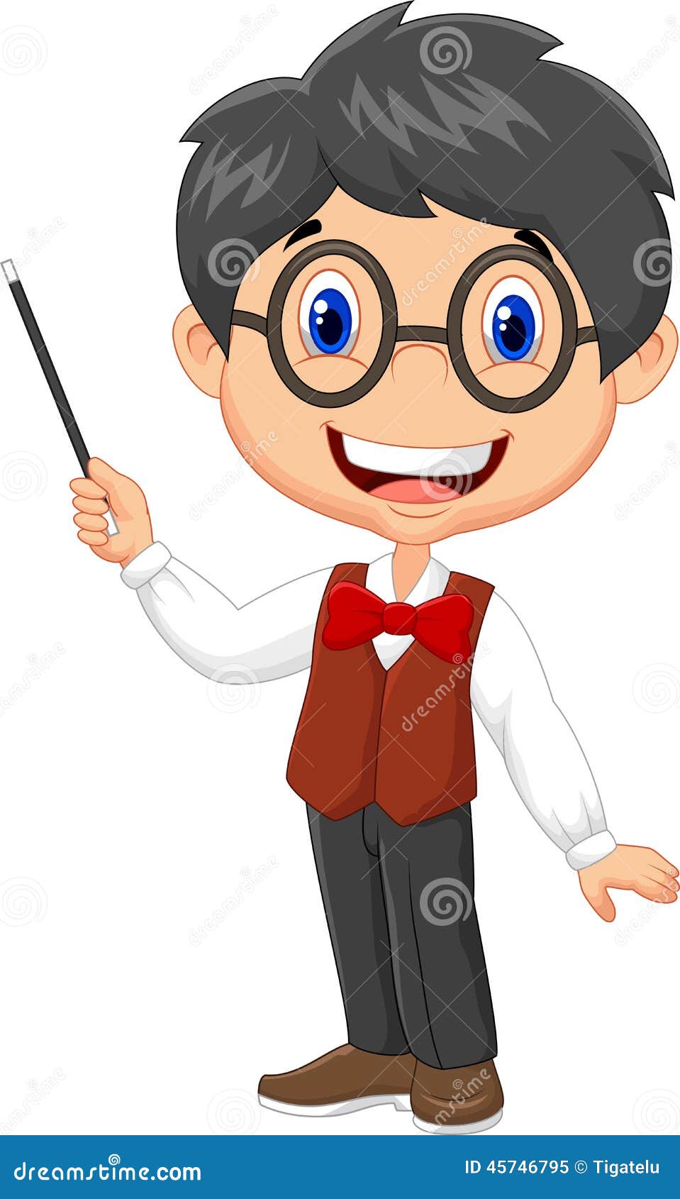 Cartoon Boy Teaching Stock Vector - Image: 45746795
