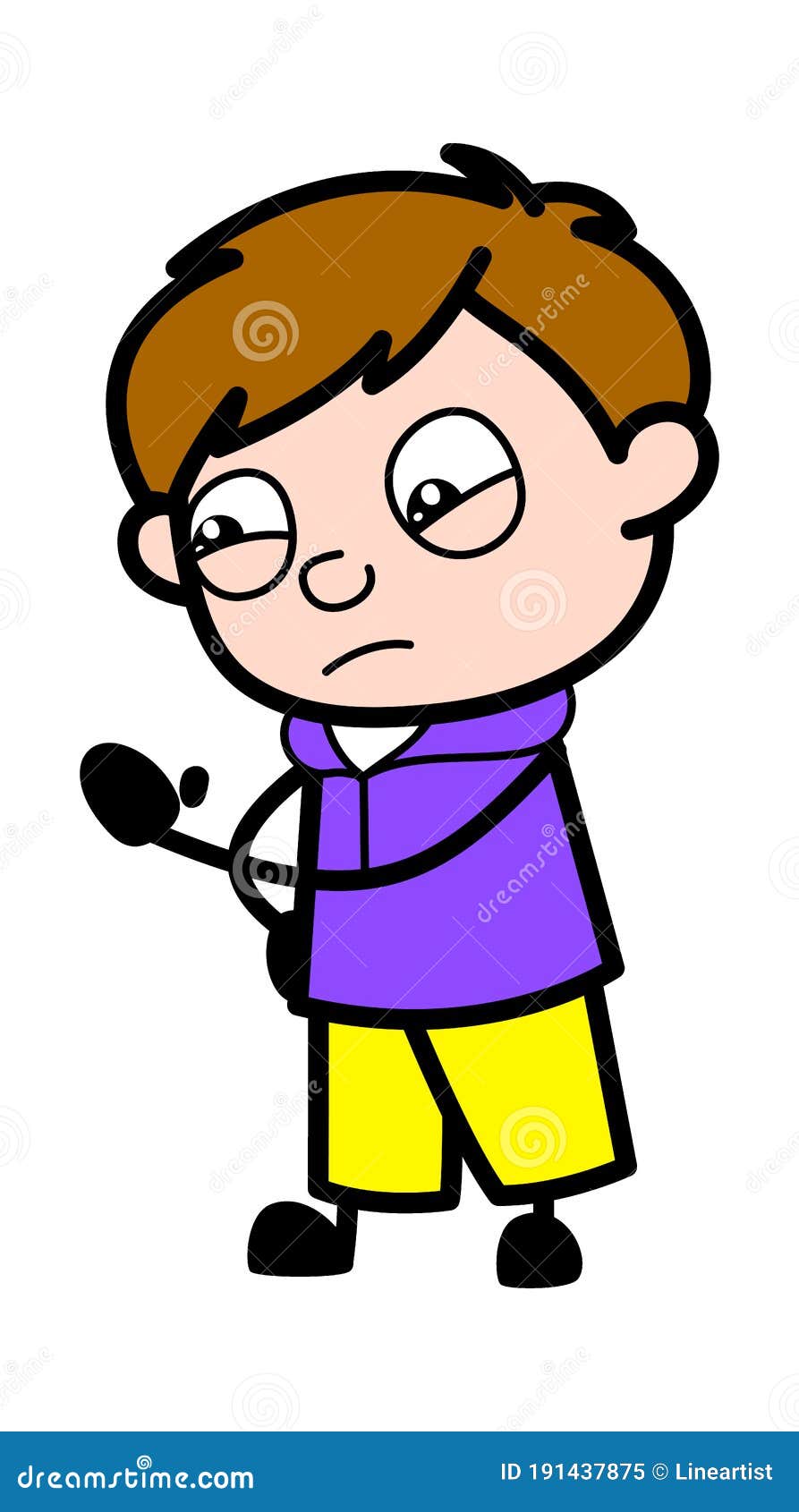 Cartoon Boy Threatening stock illustration. Illustration of furious ...