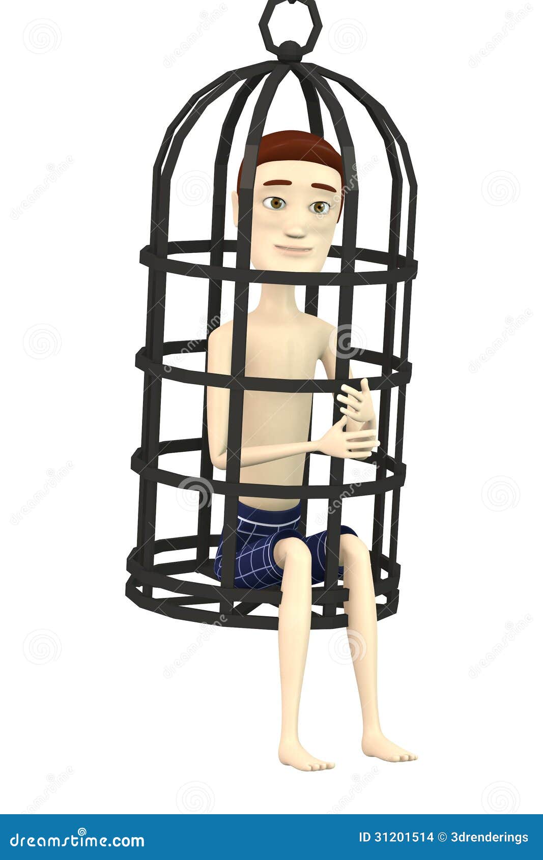 Cartoon Boy With Tortural Cage Stock Photography | CartoonDealer.com ...