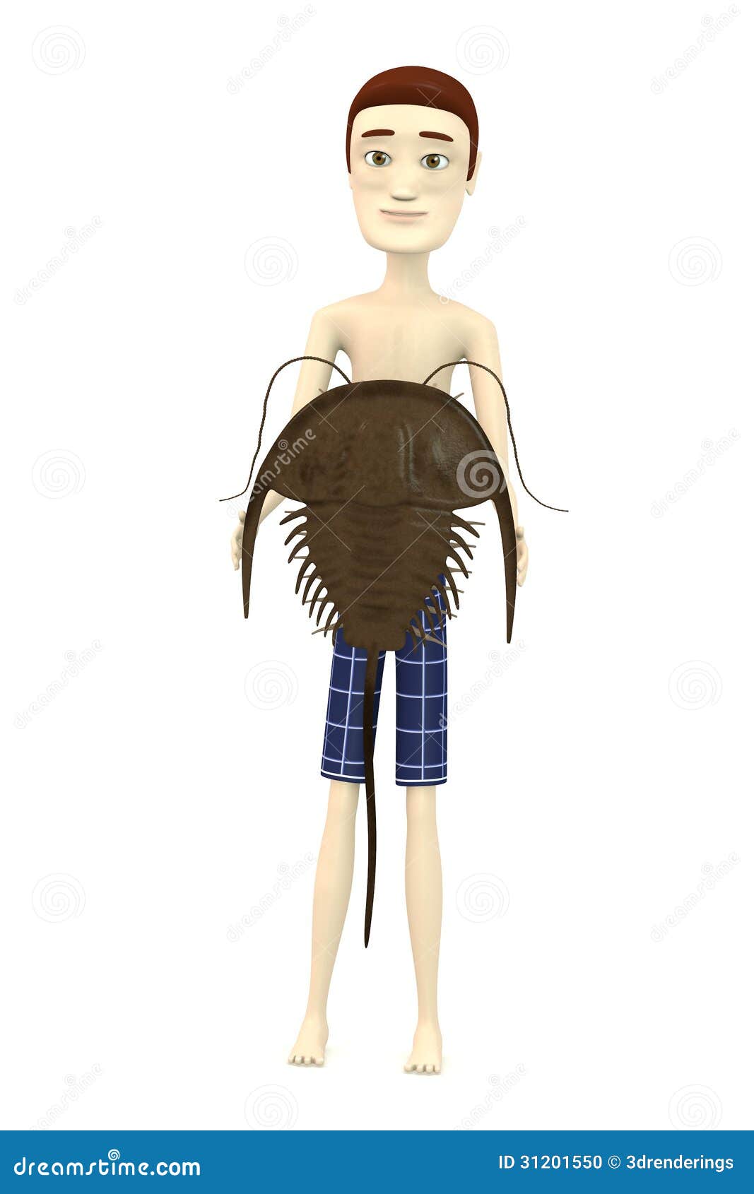 Cartoon Boy With Trilobite Stock Photography | CartoonDealer.com #31201550