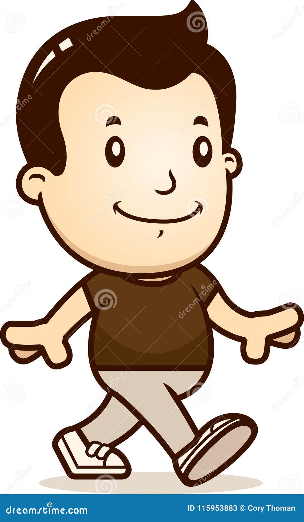 Cartoon Boy Walking stock vector. Illustration of child - 115953883