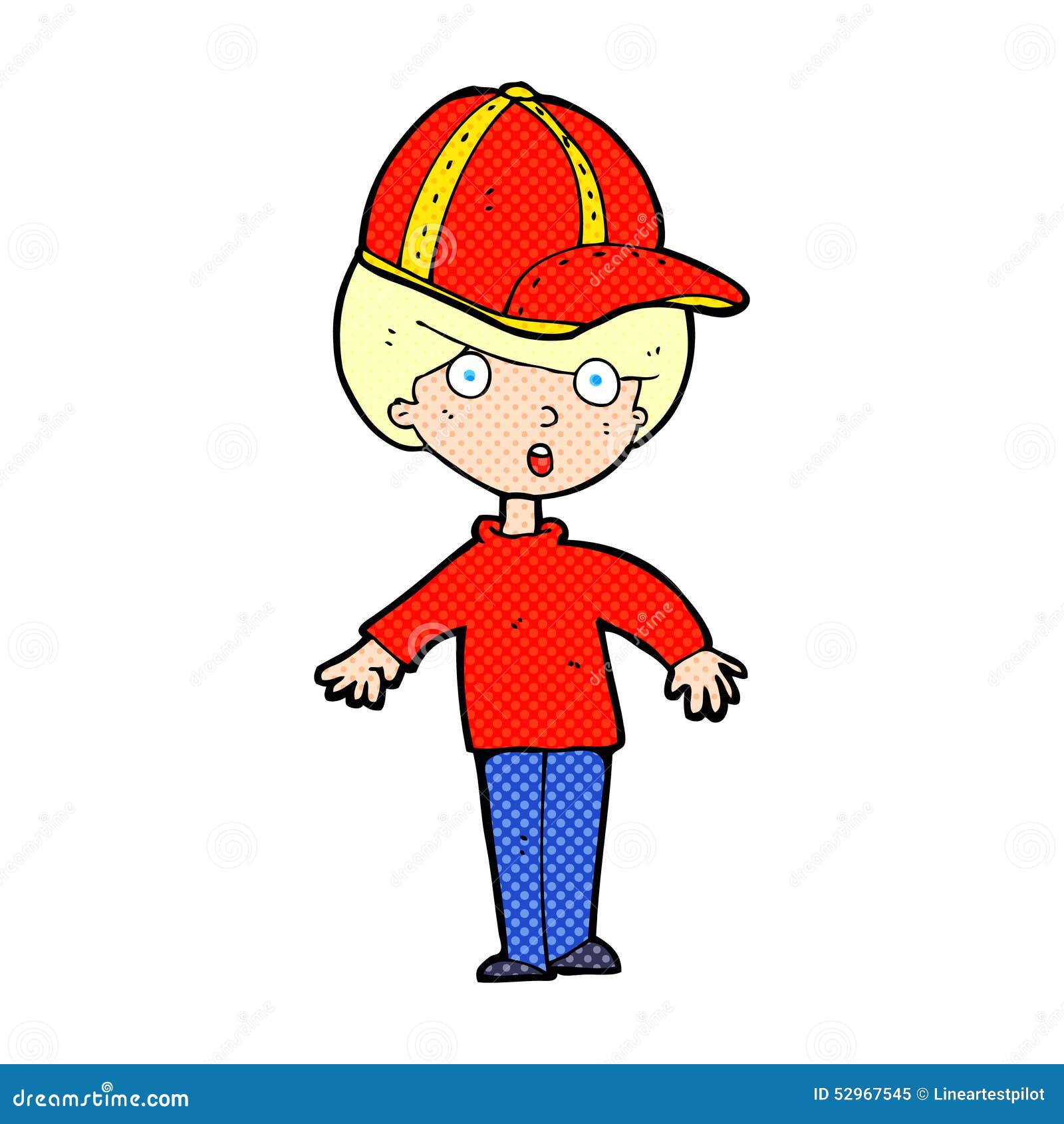 Cartoon Boy Wearing Cap Stock Image | CartoonDealer.com #52967545