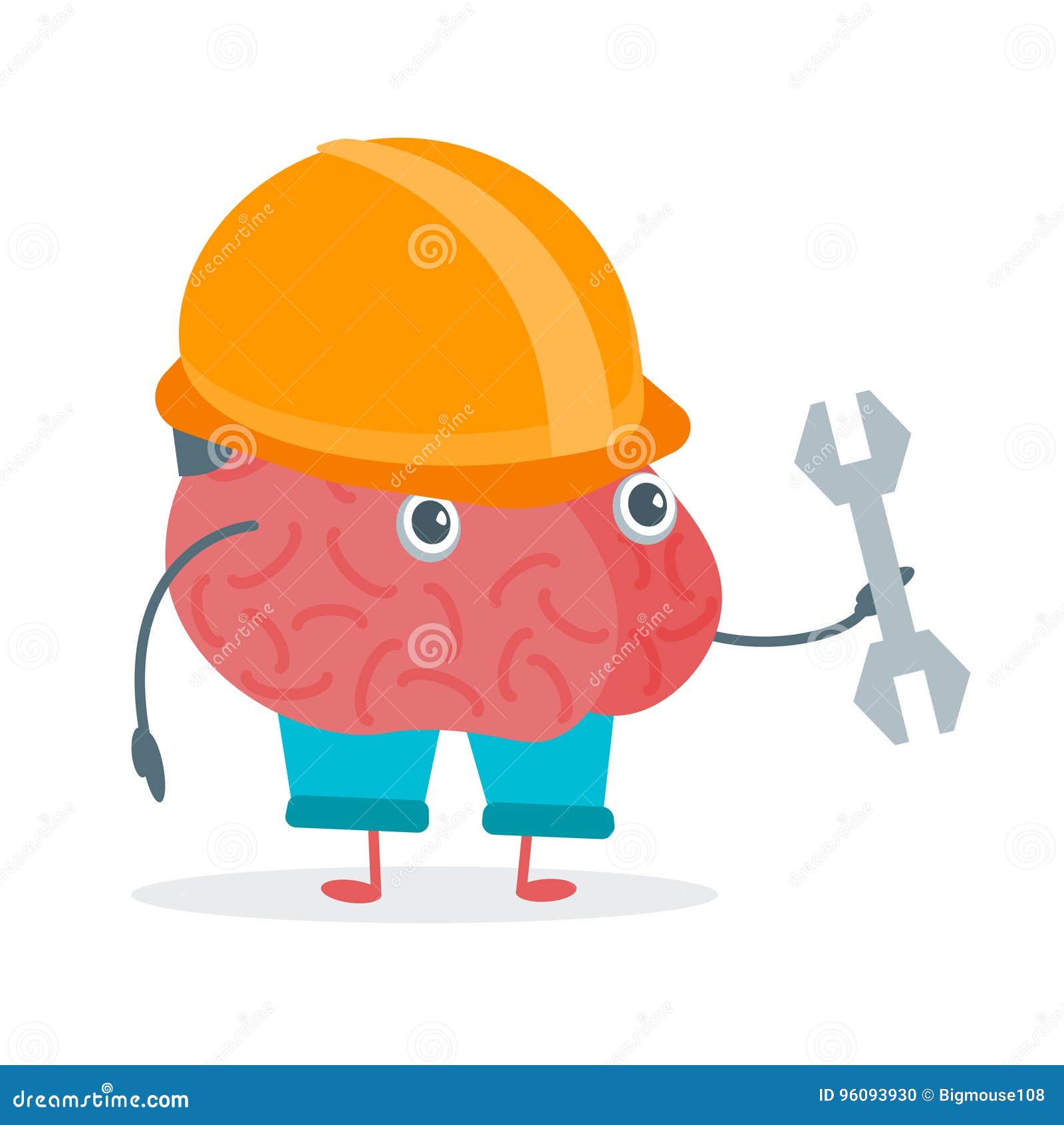 Cartoon Brain Activity. Vector Stock Vector - Illustration of education ...