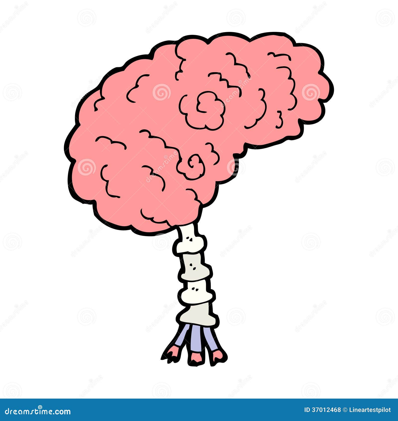 Cartoon brain stock vector. Illustration of drawn, cartoon - 37012468