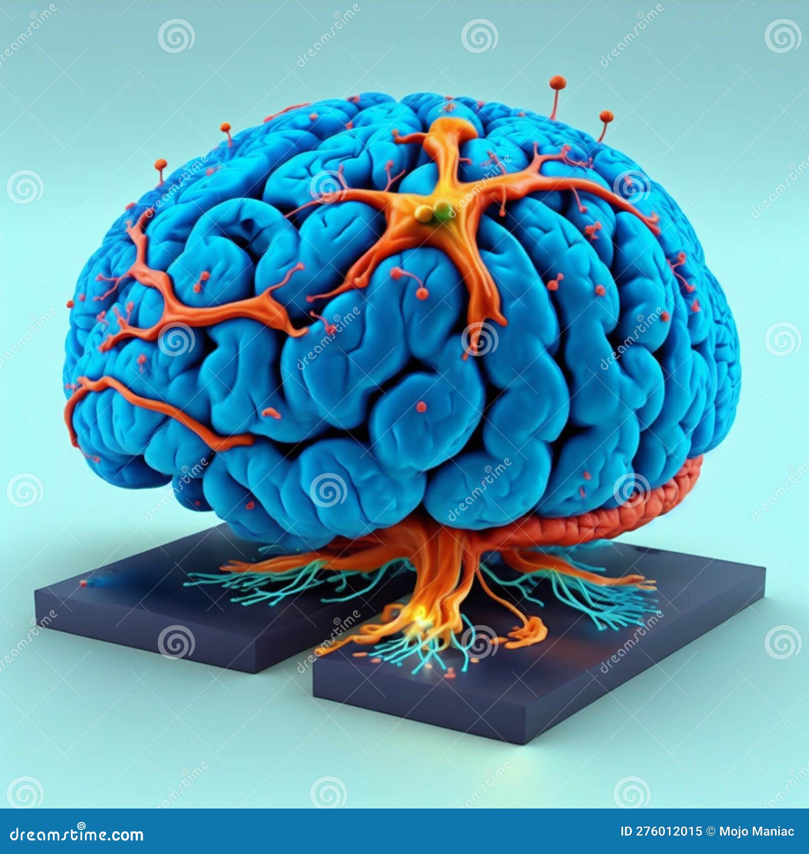 Cartoon Brain with Realistic Neurons, Synapses and Glial Cells in a 3D ...