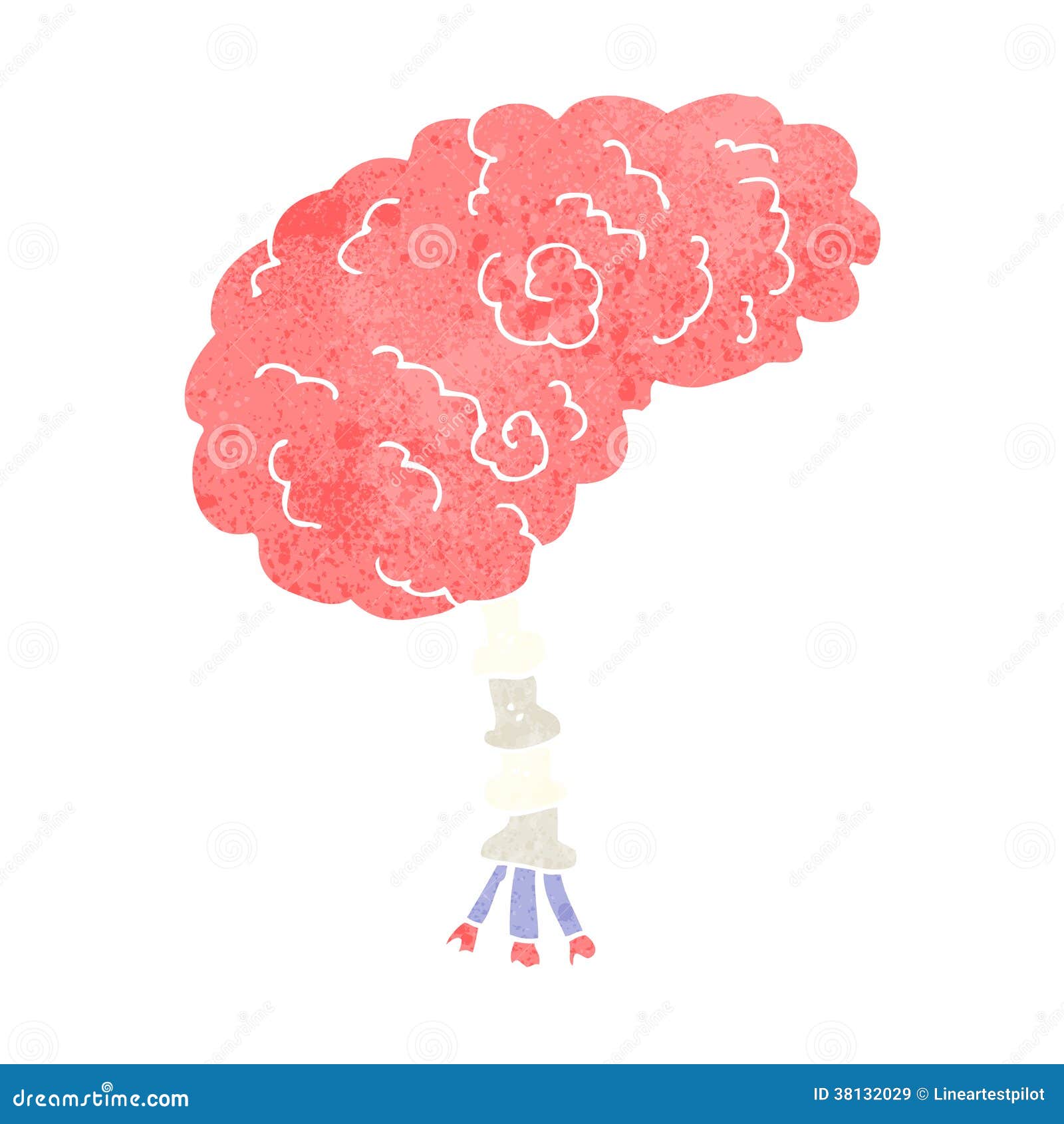 Cartoon brain stock illustration. Illustration of cartoon - 38132029