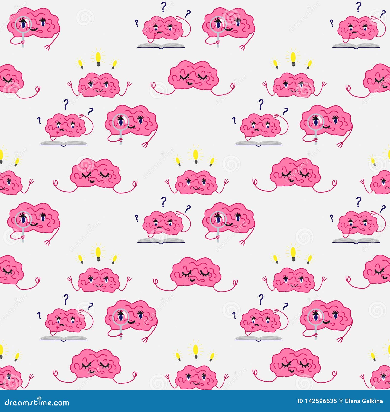 Cartoon brain vector stock vector. Illustration of cartoon - 142596635