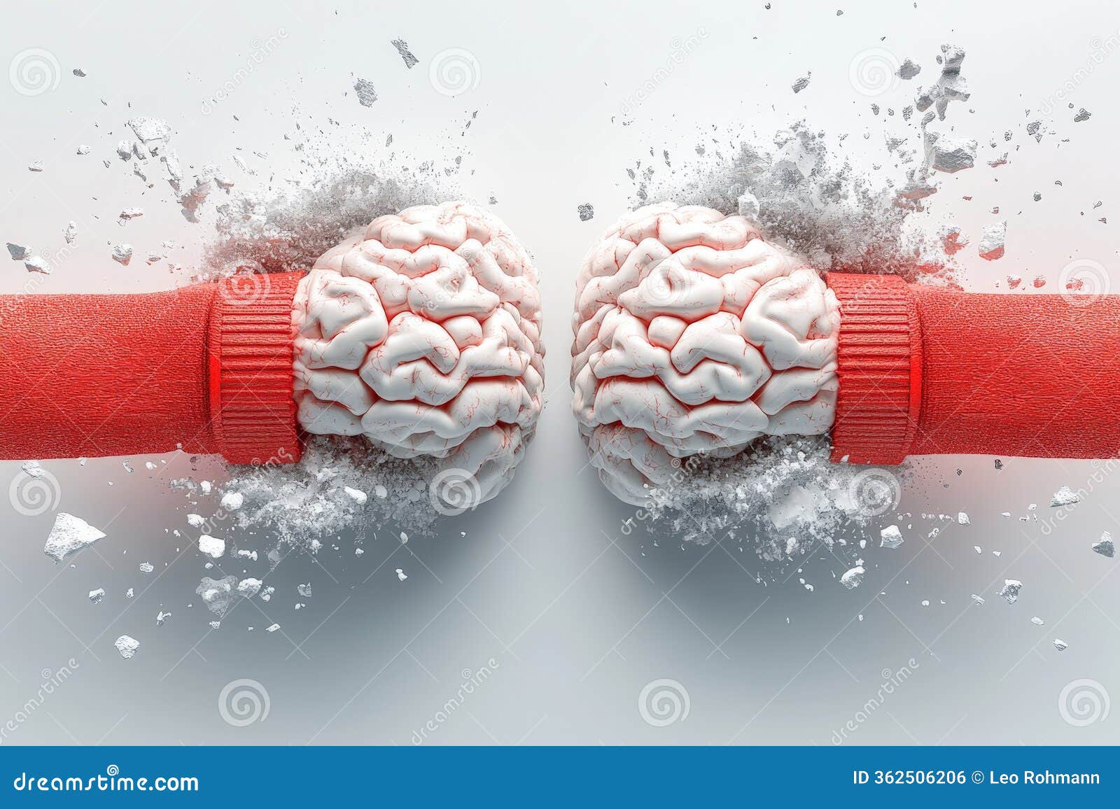 Six Cartoon Brains Various Colors, Lightbulb Base, Creative Concept ...