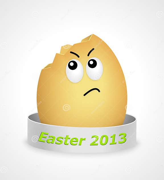 Cartoon break egg boy stock illustration. Illustration of isolated ...