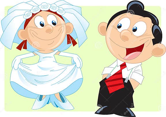 Cartoon bride stock vector. Illustration of character - 20455263