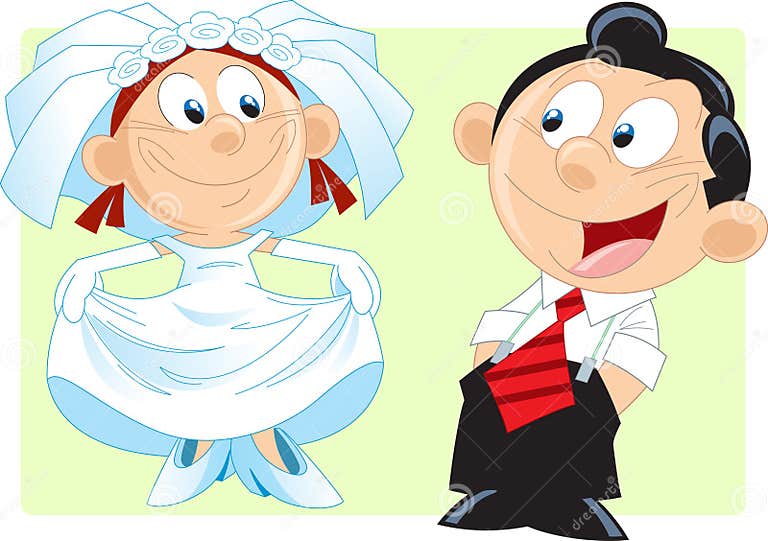 Cartoon bride stock vector. Illustration of character - 20455263