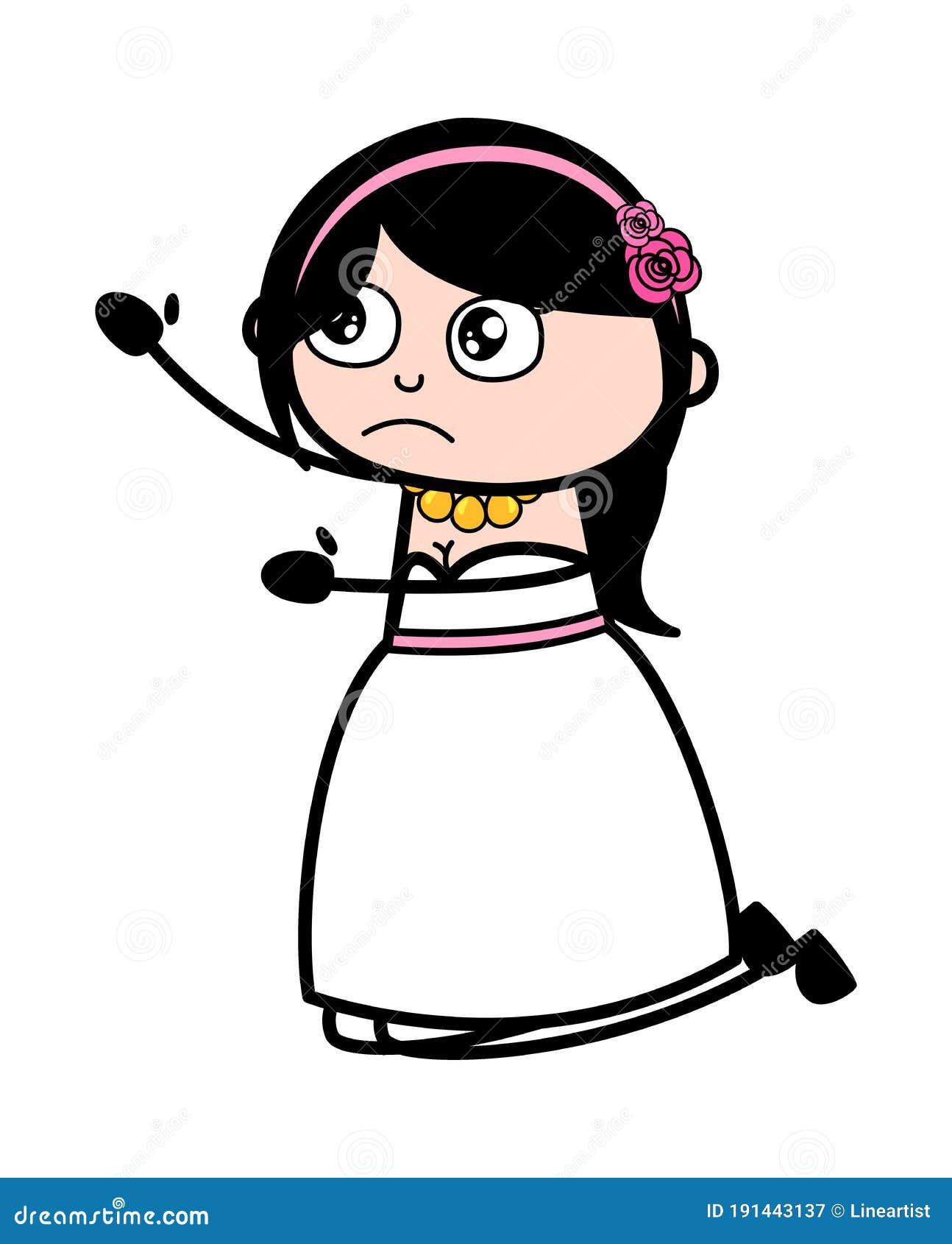 Cartoon Bride Begging stock illustration. Illustration of comic - 191443137