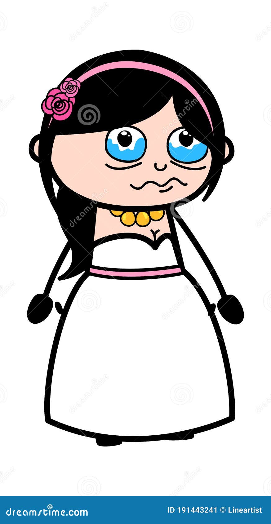 Cartoon Bride Crying stock illustration. Illustration of desperate ...
